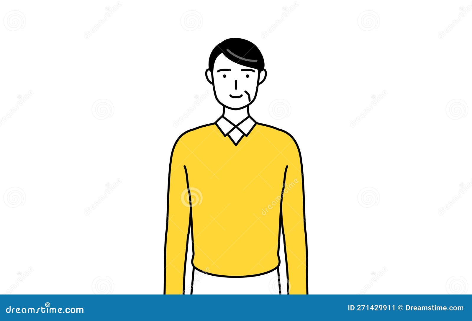 Retired Seniors, Middle-aged Man, Standing Stock Vector - Illustration ...