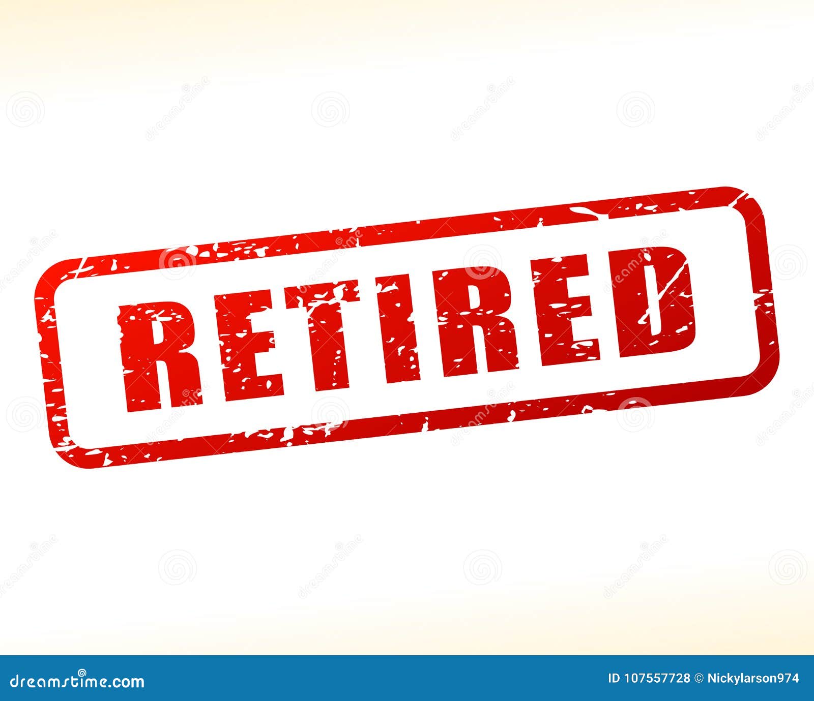 Retired Text Buffered on White Background Stock Vector - Illustration ...