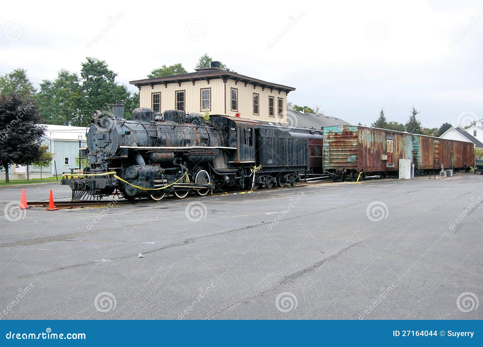 Old Retired Train Engine Box Car Stock Photo - Image of engine, steam ...