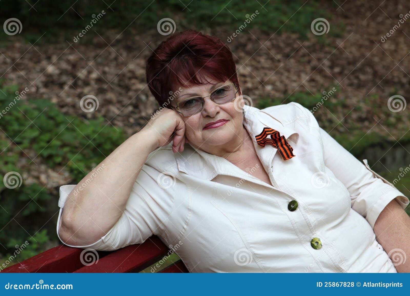 Retired Woman Relaxing stock photo. Image of people, loving - 25867828