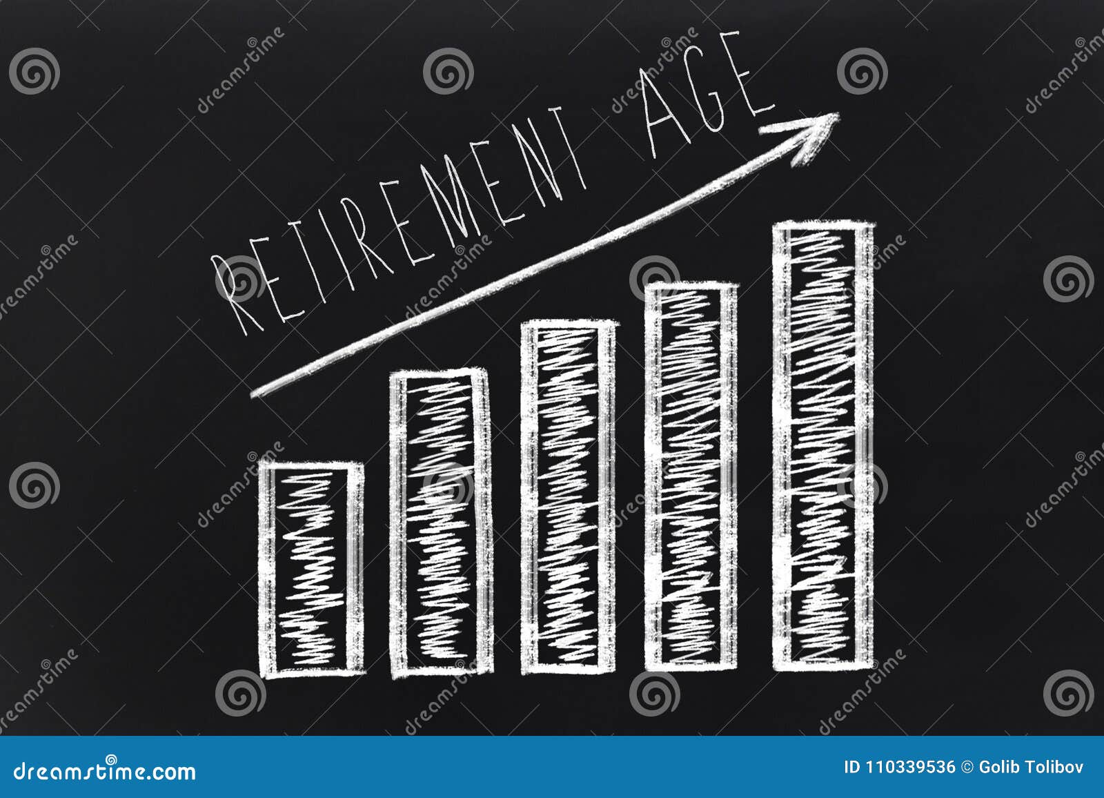Retirement Age Graph on Blackboard Stock Photo - Image of elderly ...