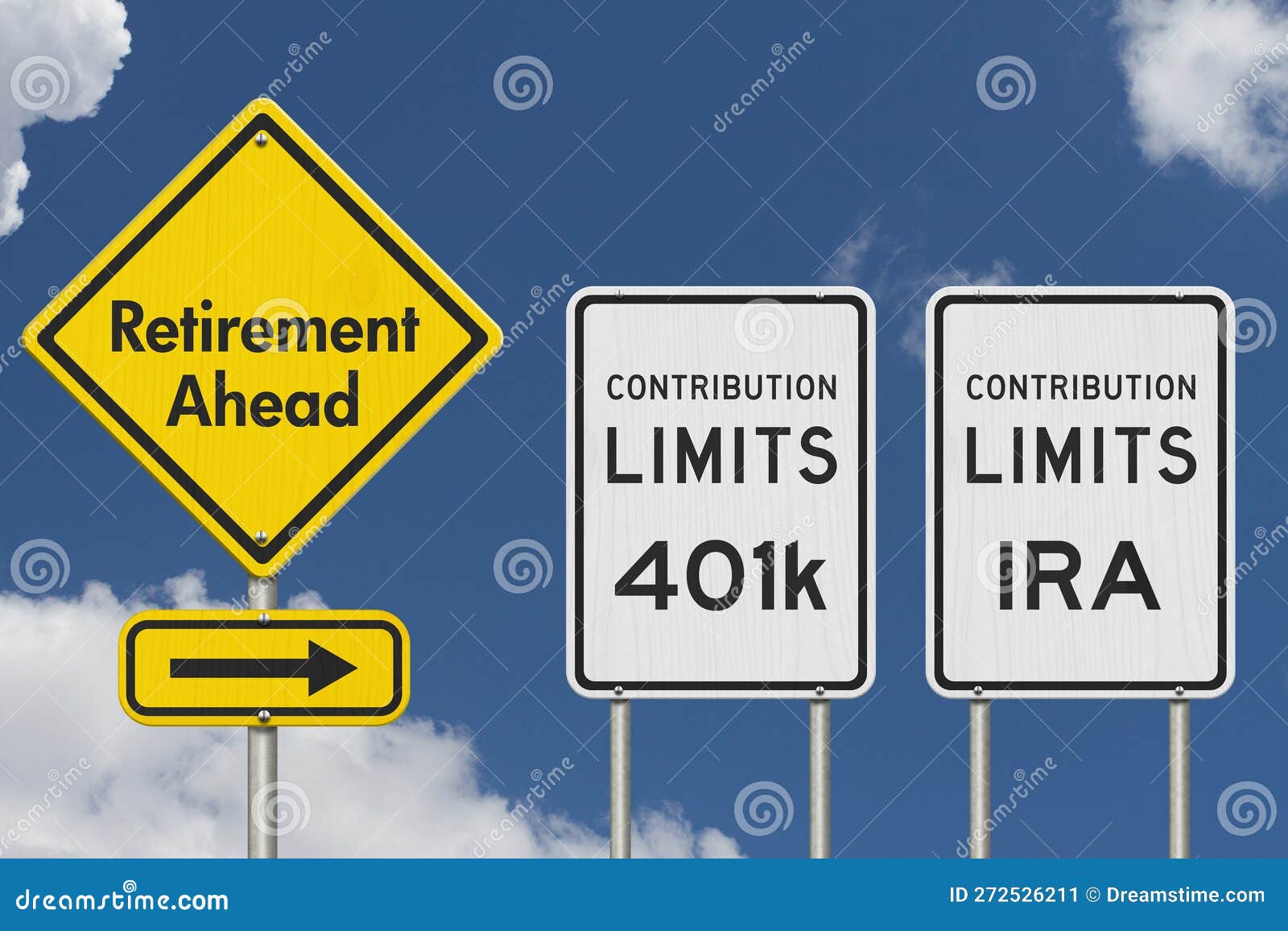 IRA Vs 401K Two Way Street Road Signs Stock Photography | CartoonDealer ...