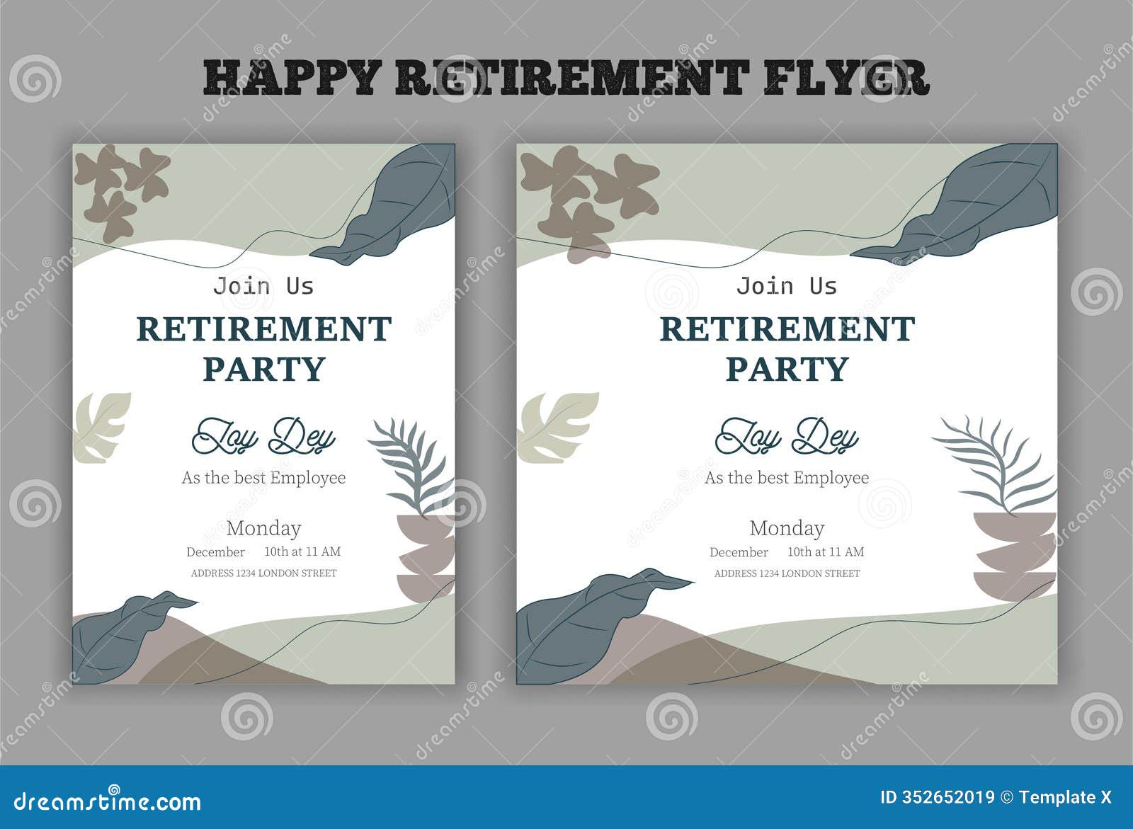 "Celebrate in Style! Happy Retirement Flyer Boho Vintage Design with ...