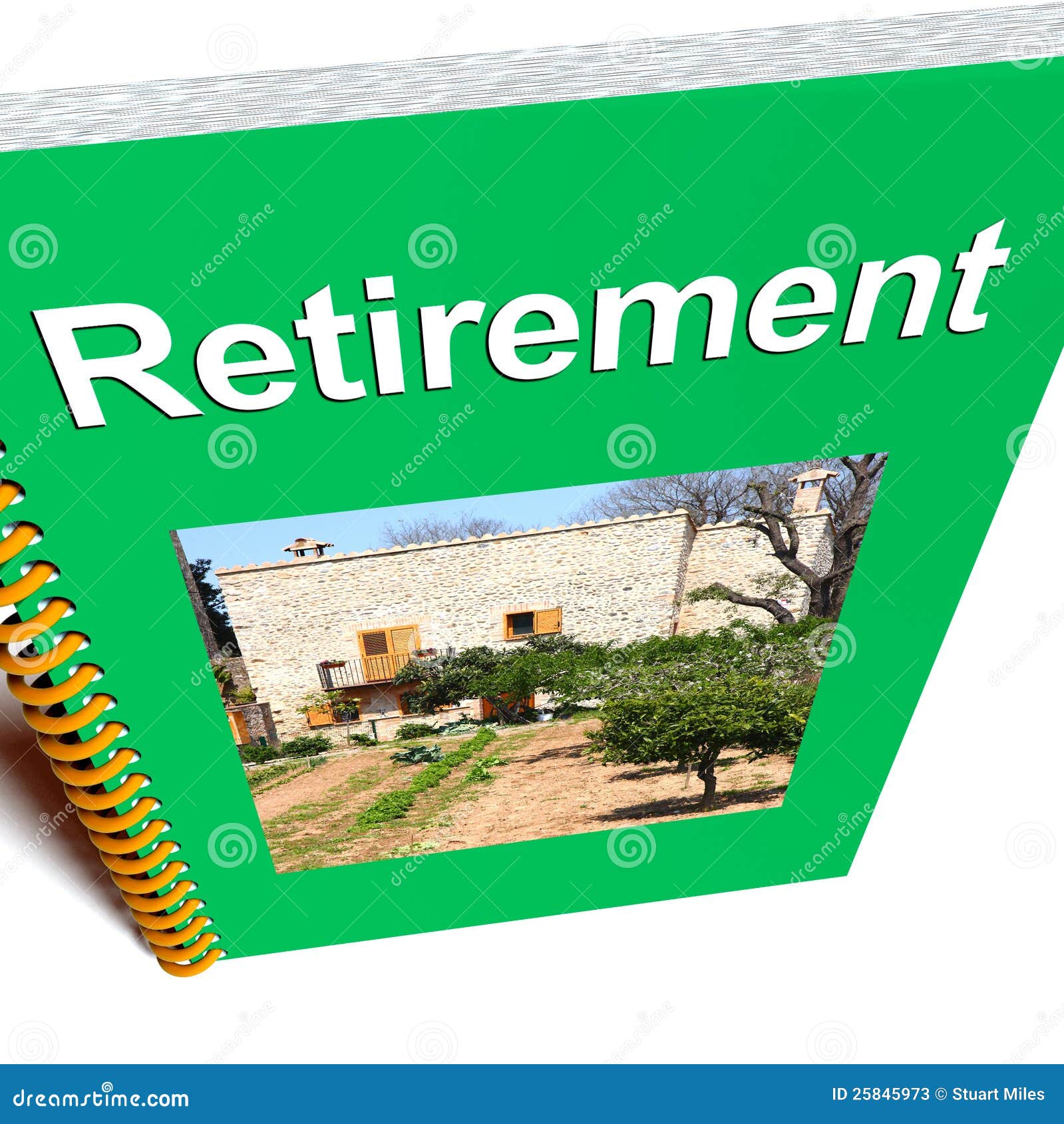 Retirement Book Shows Advice for Pensioners Stock Illustration ...