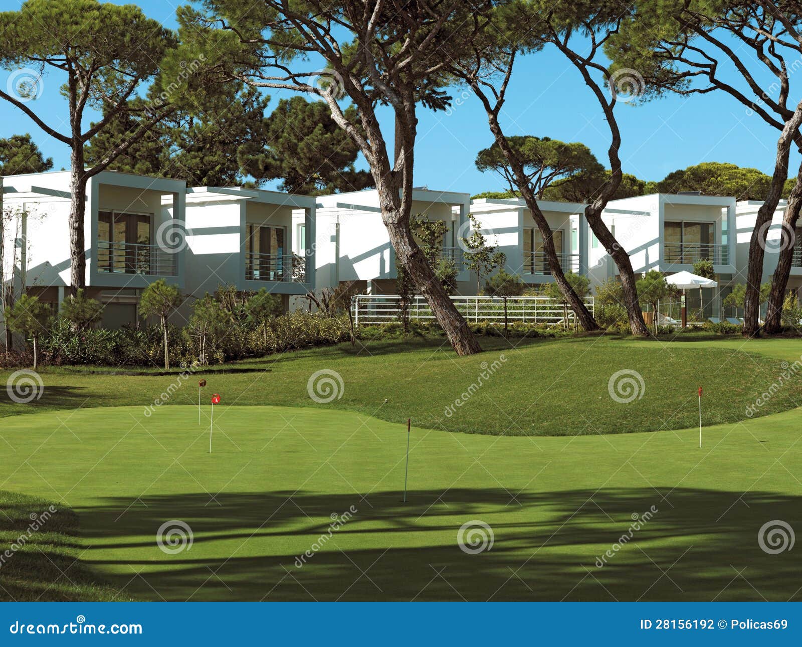 Retirement Community Condos on a Resort Golf Course Stock Photo - Image ...