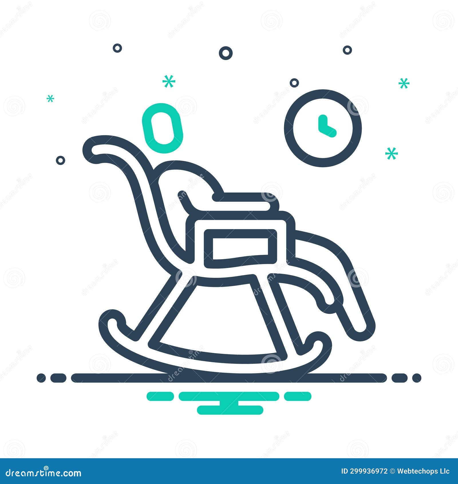 Mix Icon for Retirement, Rocking Chair and Old Man Stock Vector ...