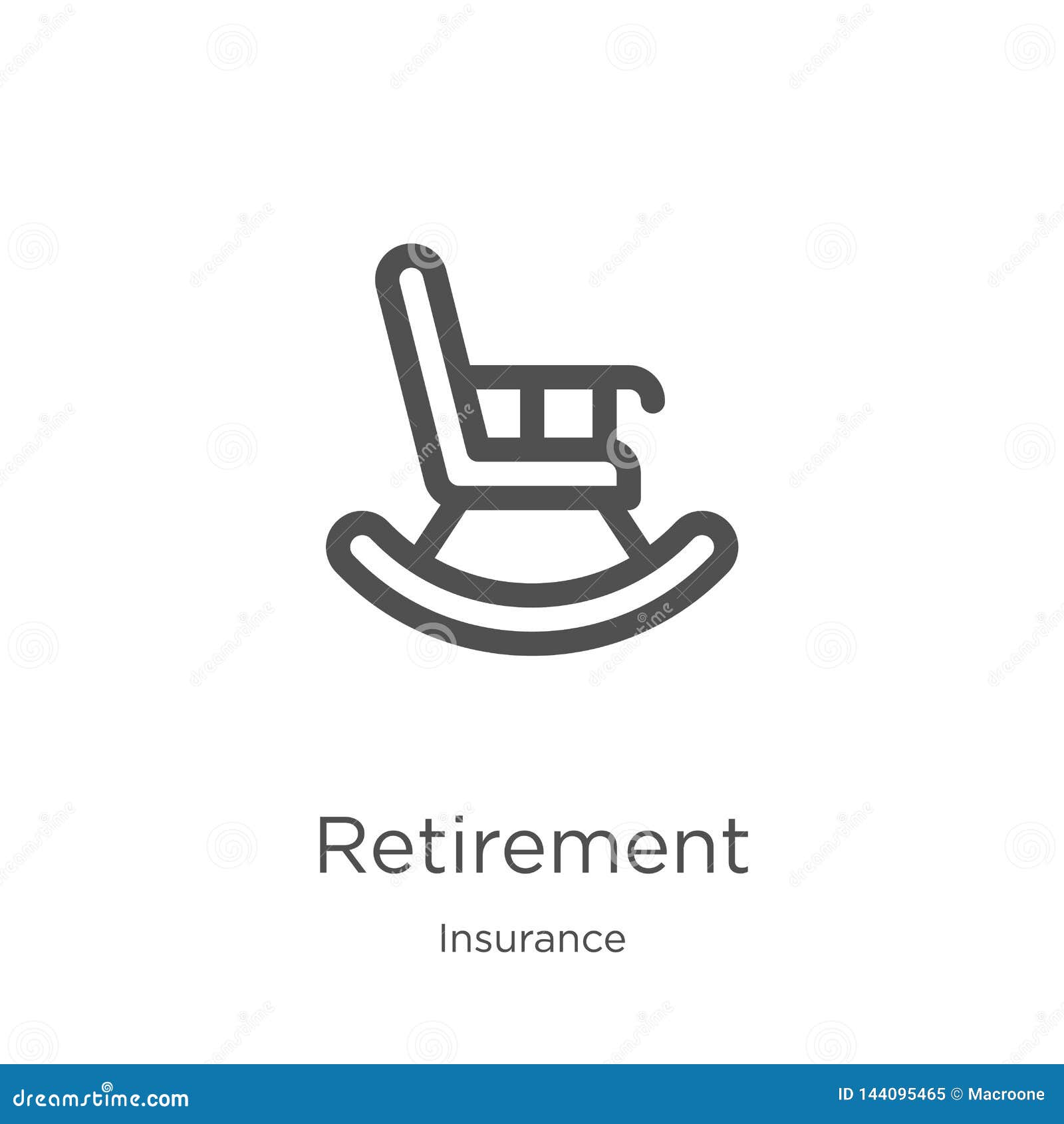 Retirement Icon Vector from Insurance Collection. Thin Line Retirement ...
