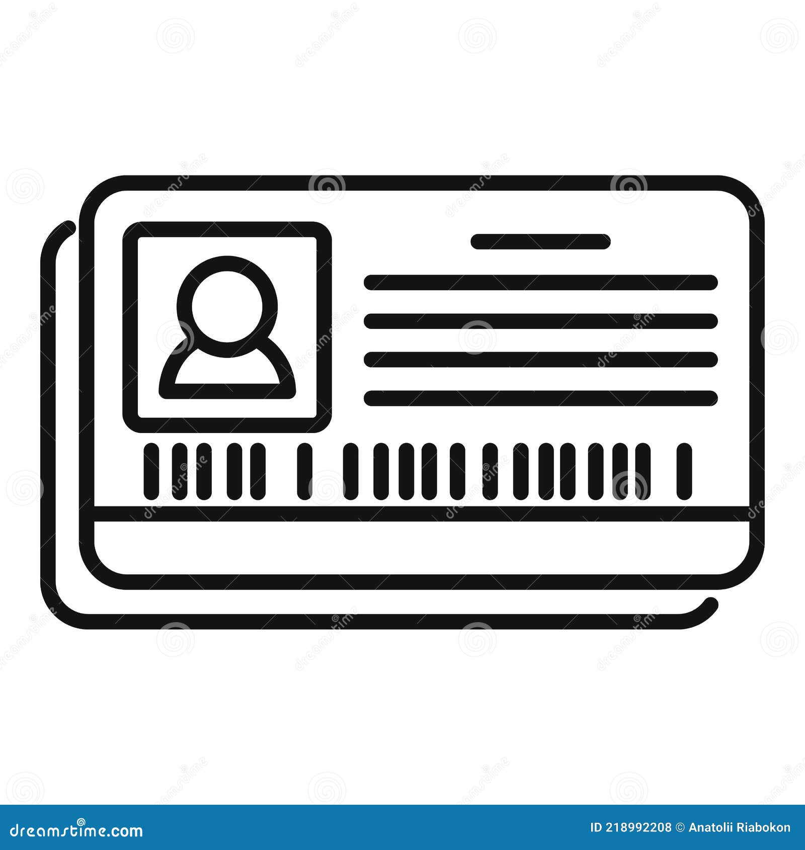Retirement Id Card Icon, Outline Style Stock Vector - Illustration of ...