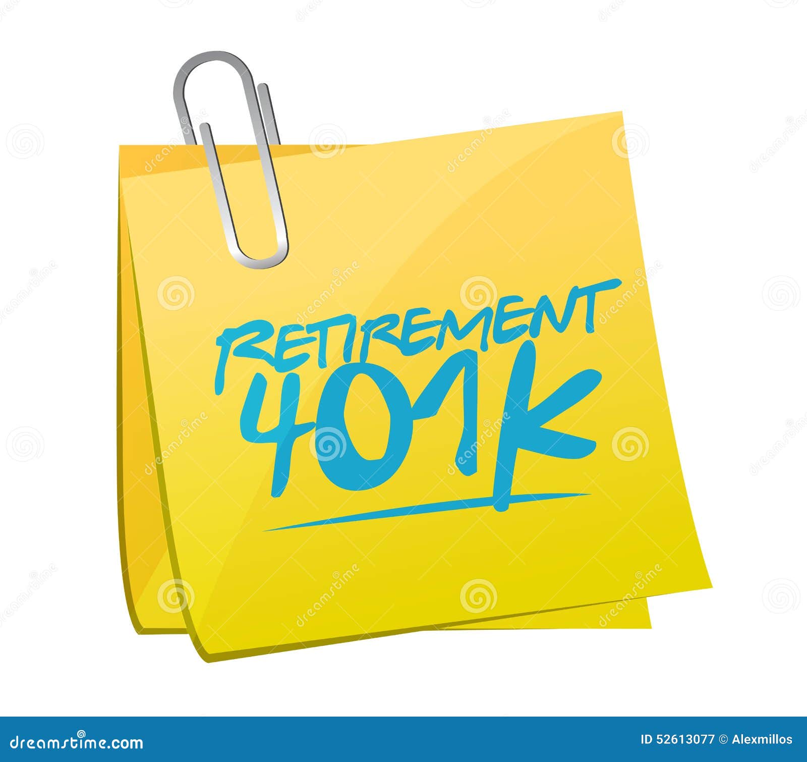 Retirement 401k Memo Post Sign Concept Stock Illustration ...
