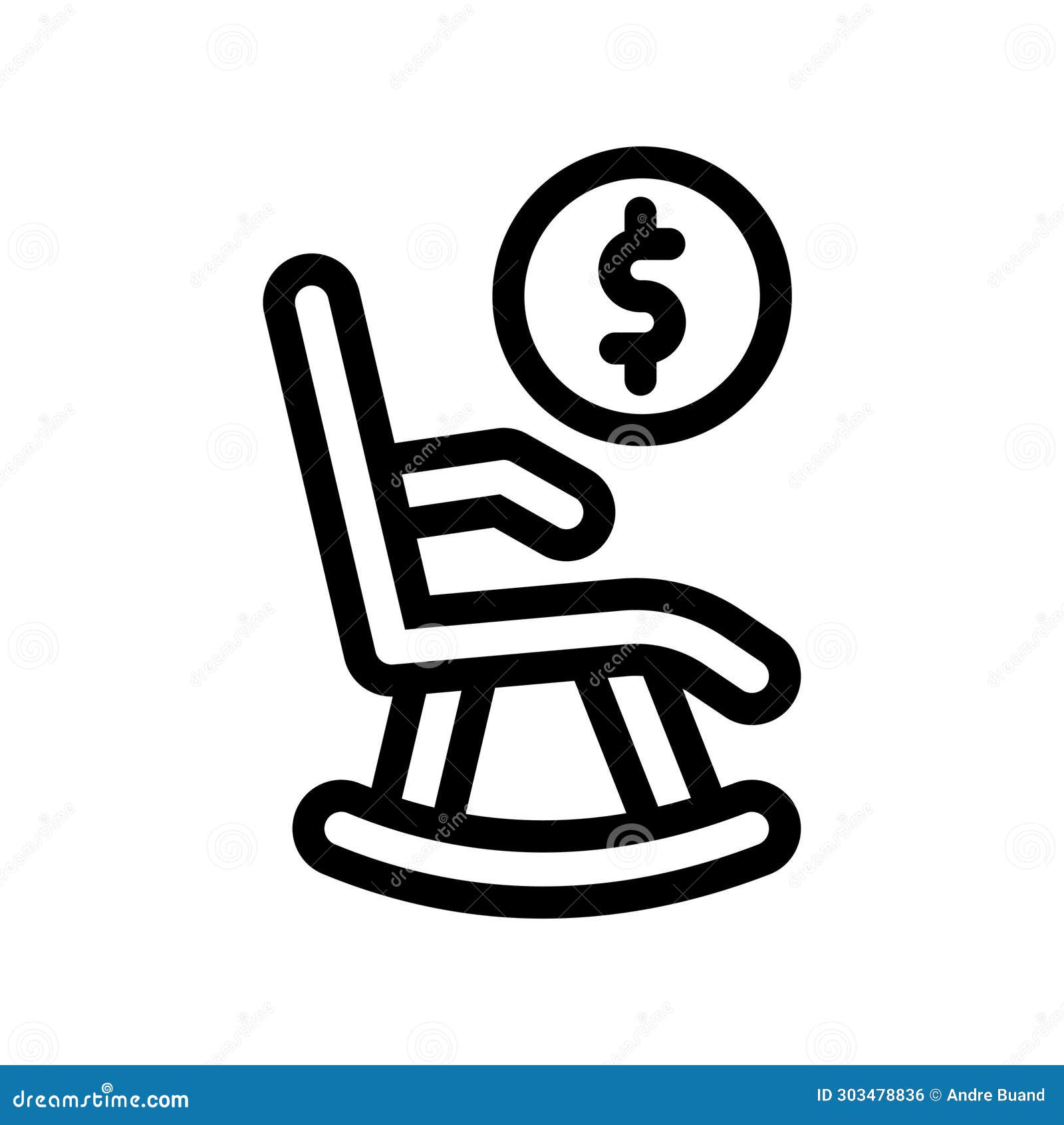 Retirement Line Icon Illustration Vector Graphic Stock Illustration ...