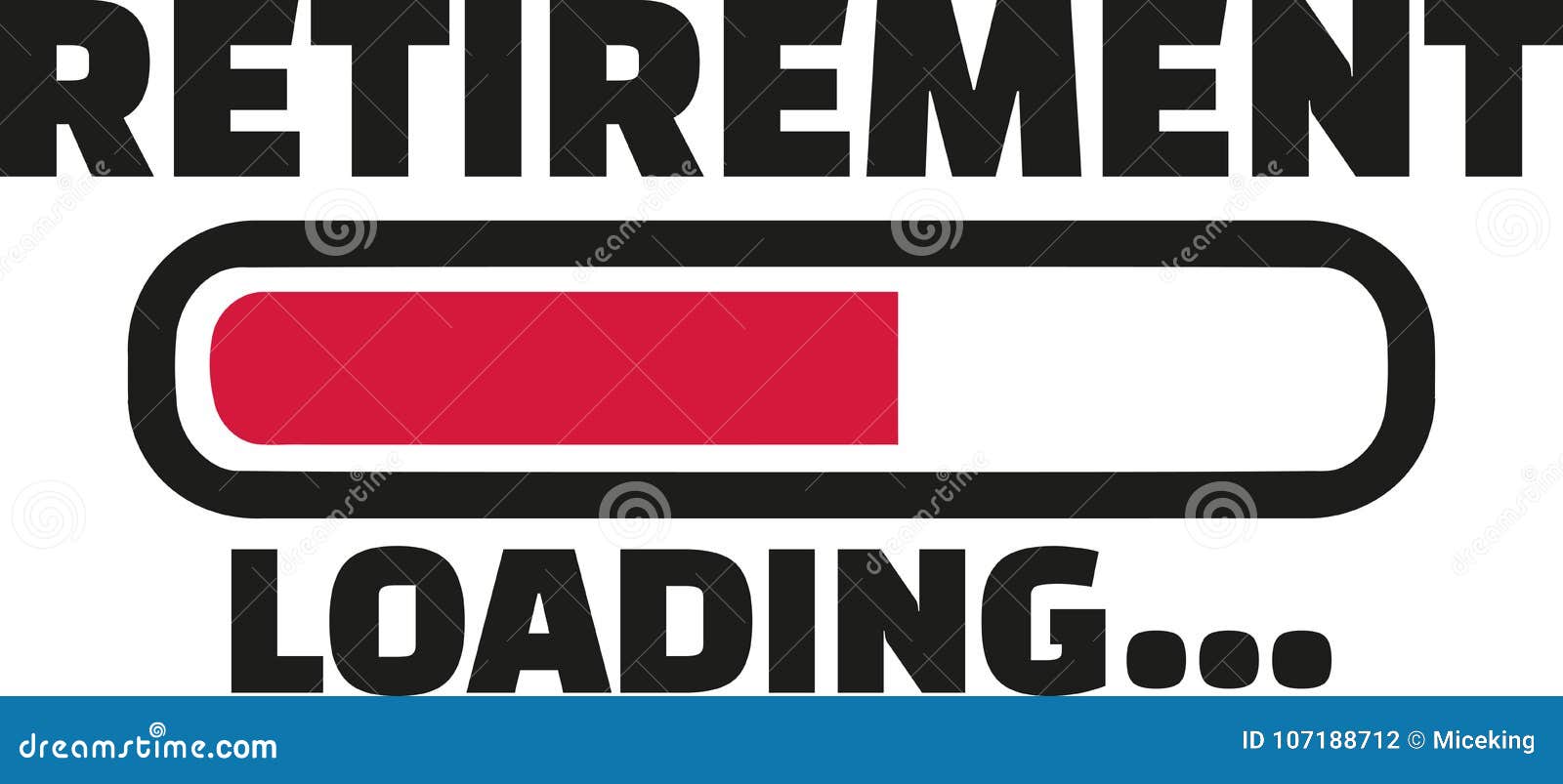 Retirement Loading bar stock vector. Illustration of senior - 107188712
