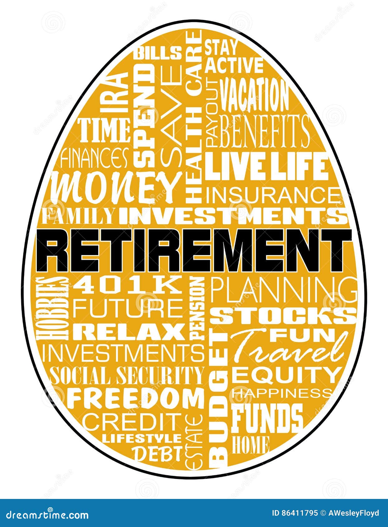 Retirement - Nest Egg Design Stock Vector - Illustration of financial ...