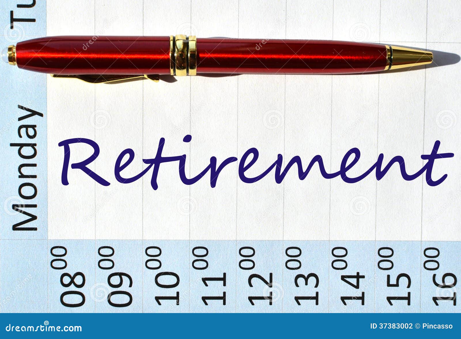 Retirement note stock photo. Image of week, calendar - 37383002