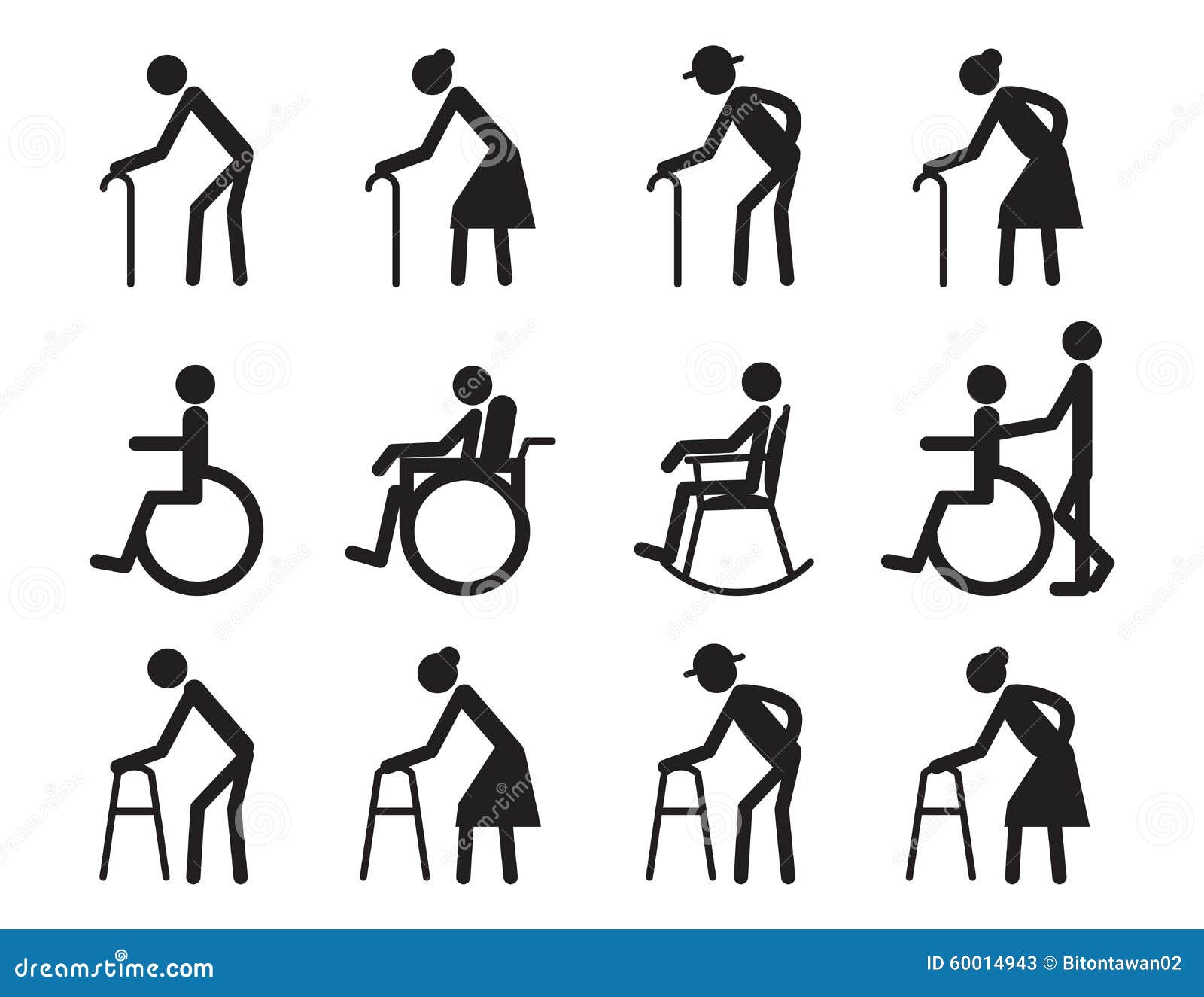 Cripple Icon Vector From Disabled People Assistance Collection. Thin ...