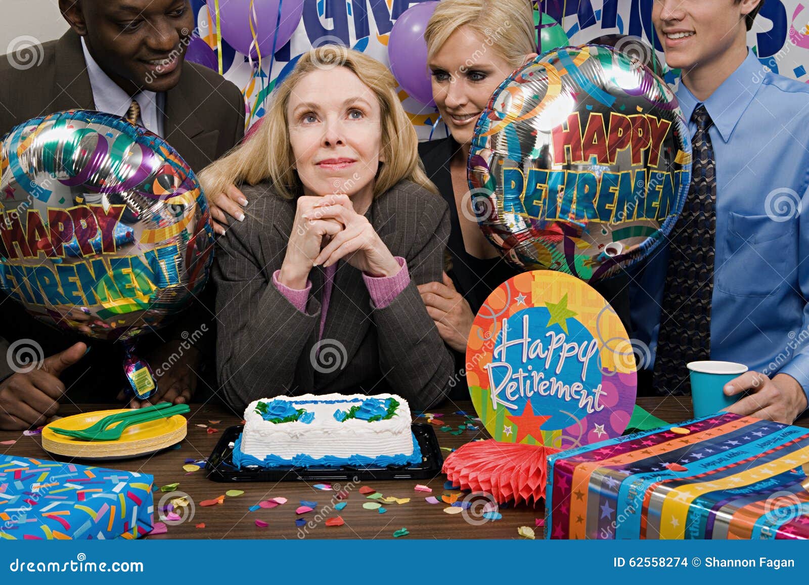 Retirement party stock photo. Image of horizontal, cake - 62558274