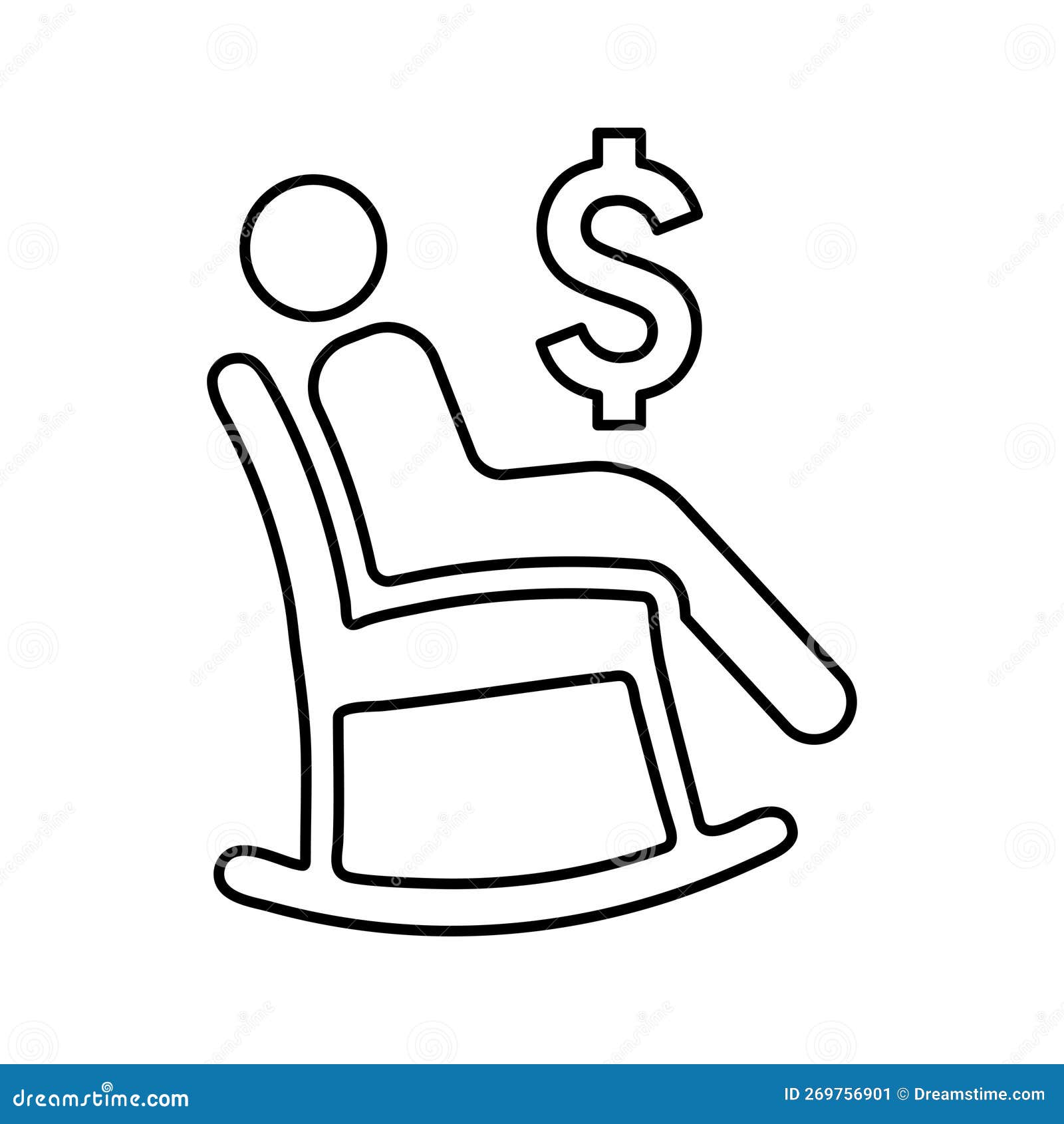 Retirement, Pension Icon. Outline Symbol Stock Illustration ...