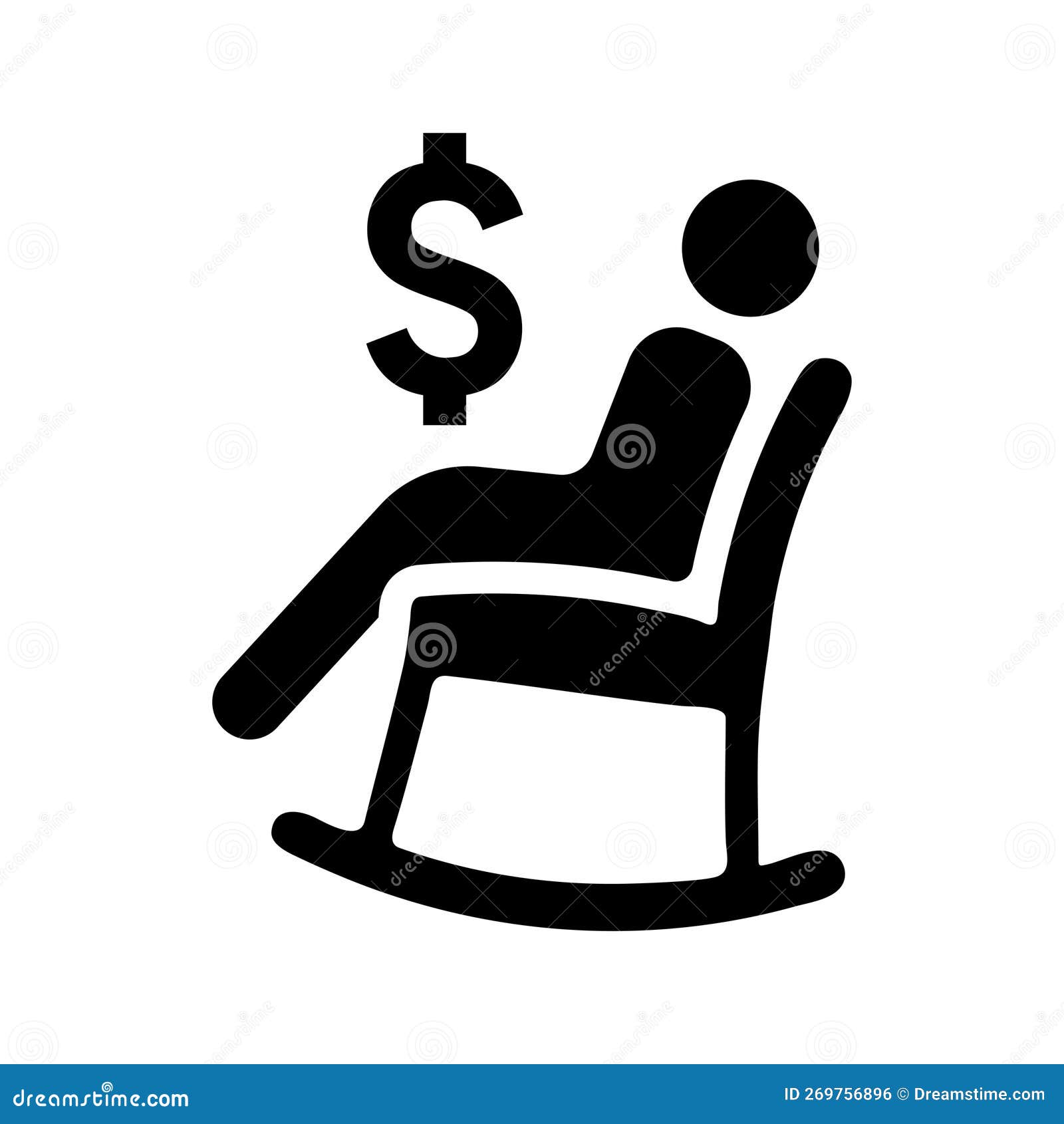 Retirement, pension icon stock illustration. Illustration of banking ...