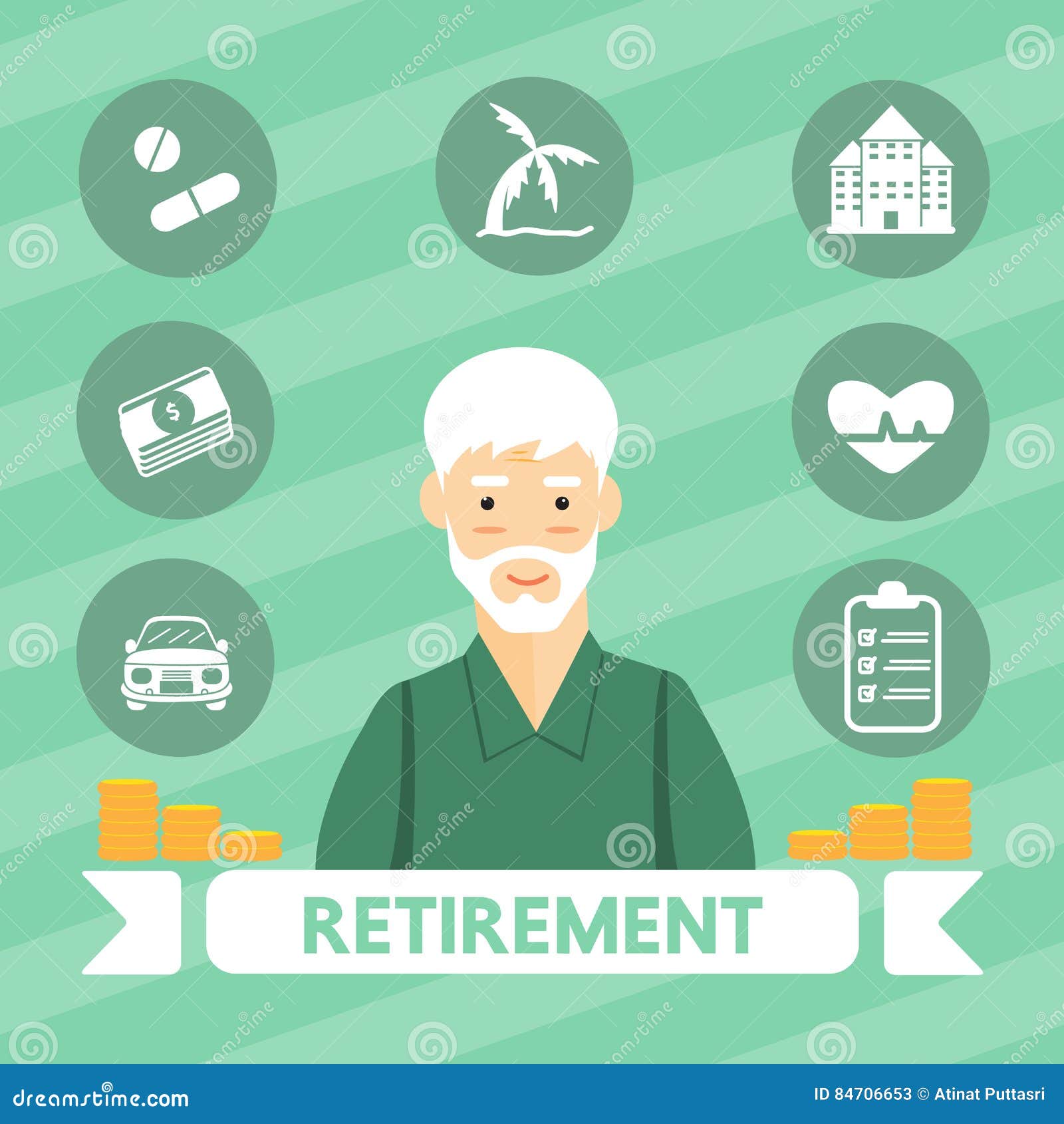 Retirement people stock vector. Illustration of plan - 84706653