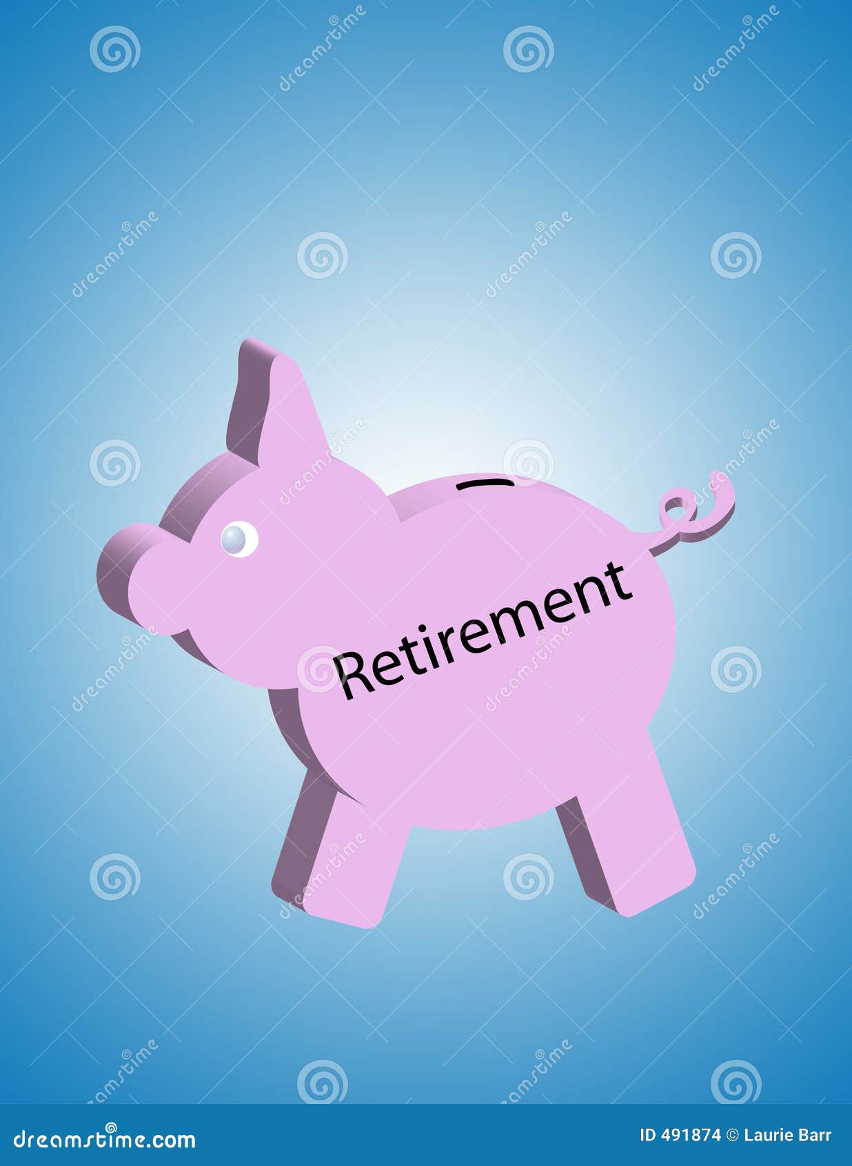 Retirement Pig stock illustration. Illustration of change - 491874