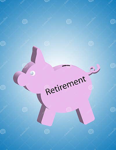 Retirement Pig stock illustration. Illustration of change - 491874