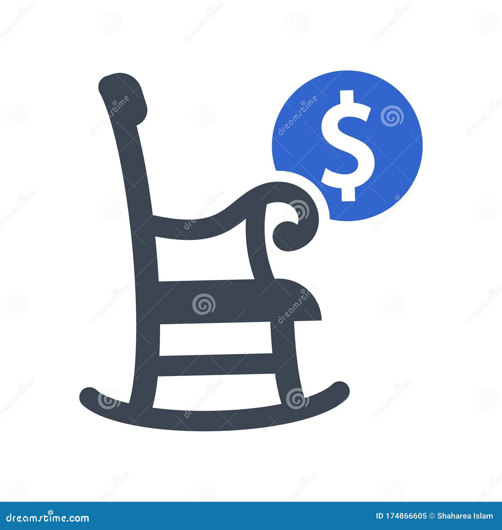 Retirement Plan Icon stock vector. Illustration of vector - 174866605