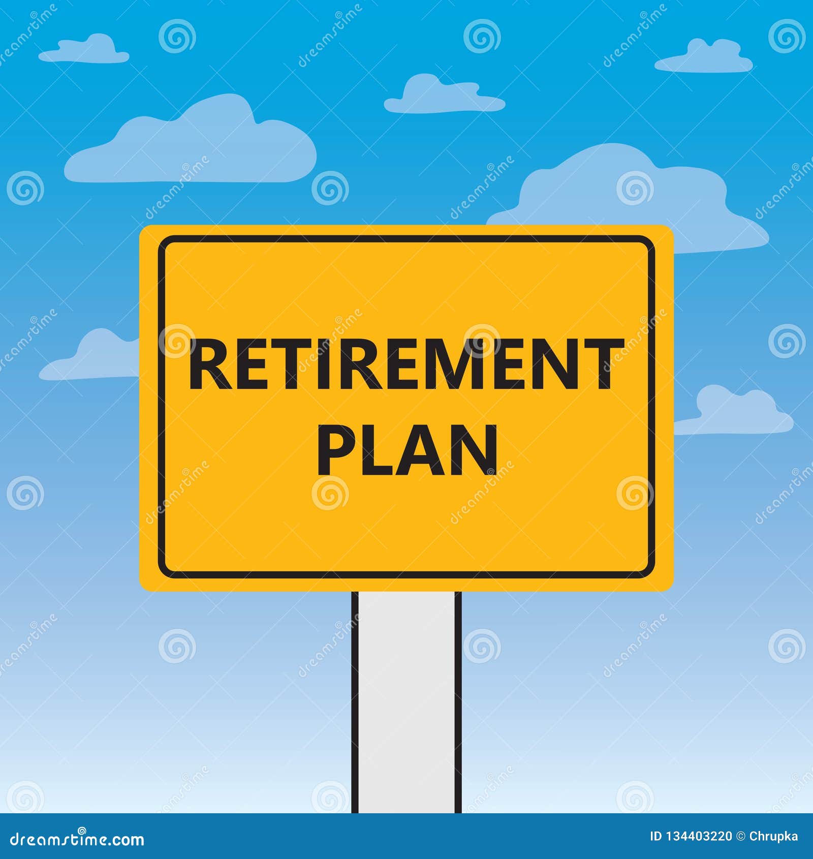 Retirement Plan Written on a Billboard Stock Vector - Illustration of ...