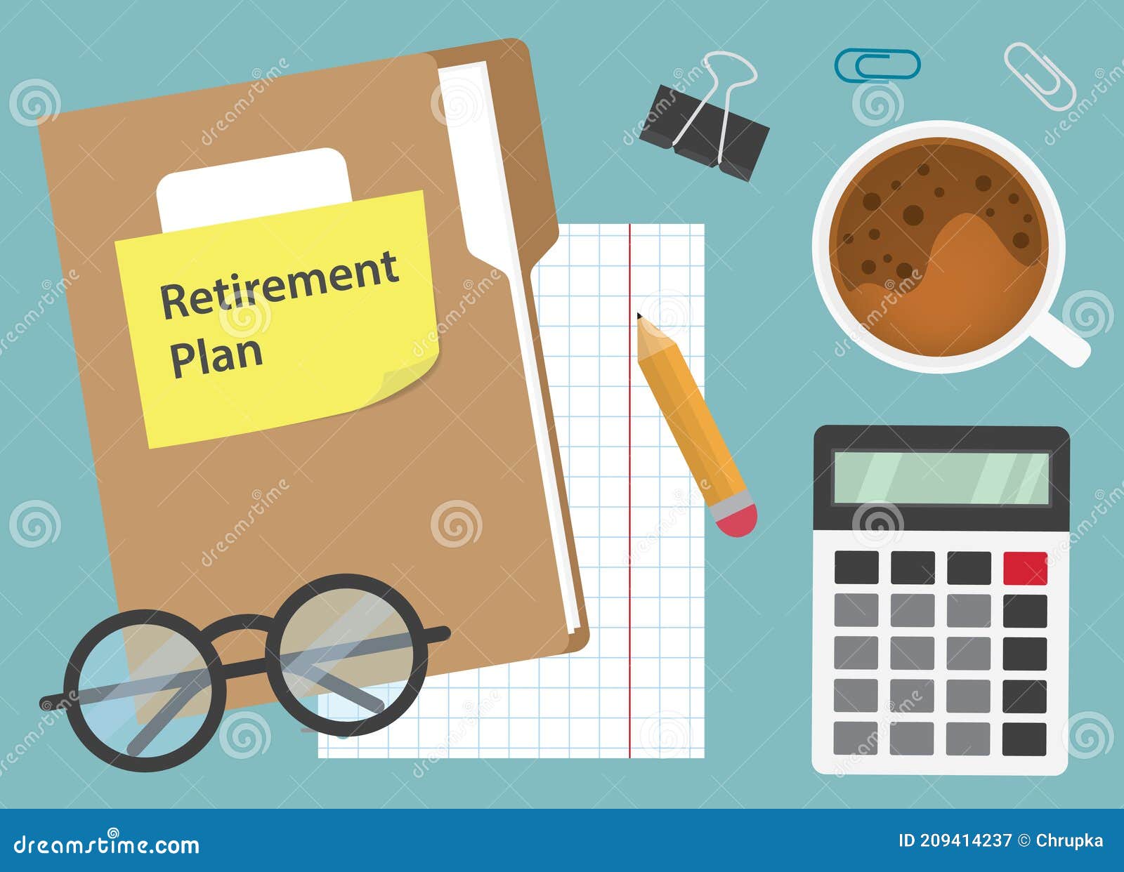 Retirement Plan Written on Yellow Sticky Note, Planning Retire Concept ...