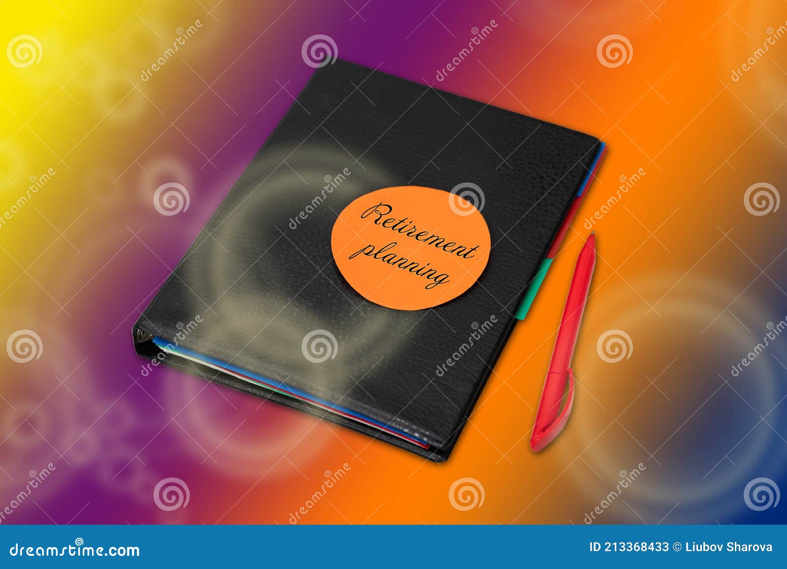 Retirement Planning Label on Folder Stock Image - Image of handwriting ...