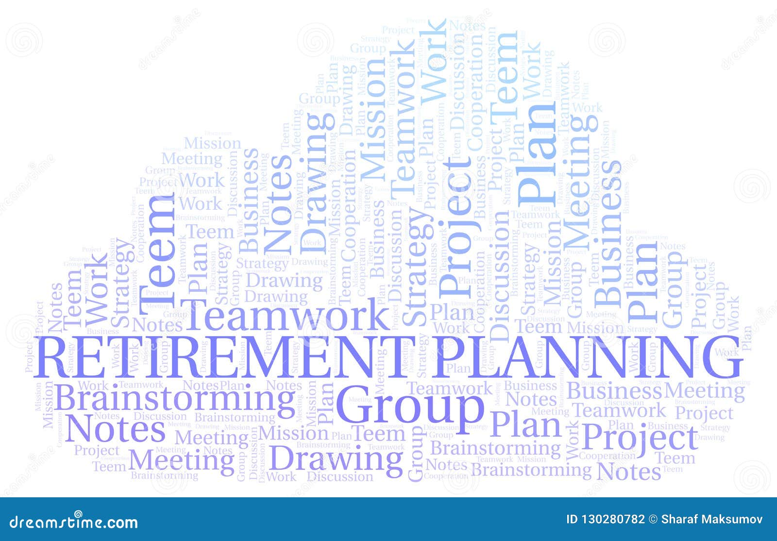 Retirement Planning Word Cloud. Stock Illustration - Illustration of ...