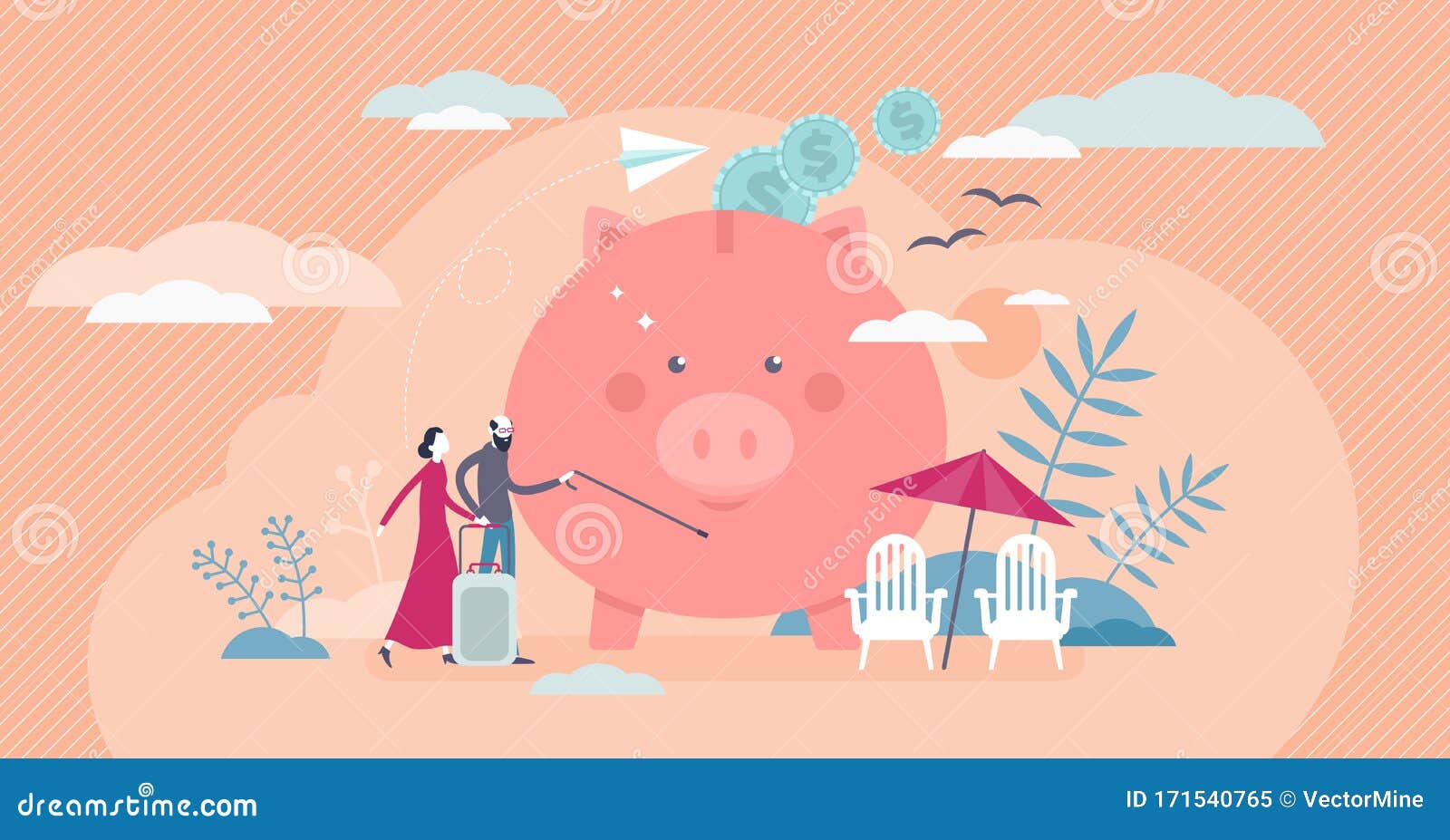 Savings Concept Icon. Non Resident Account Idea Thin Line Illustration ...