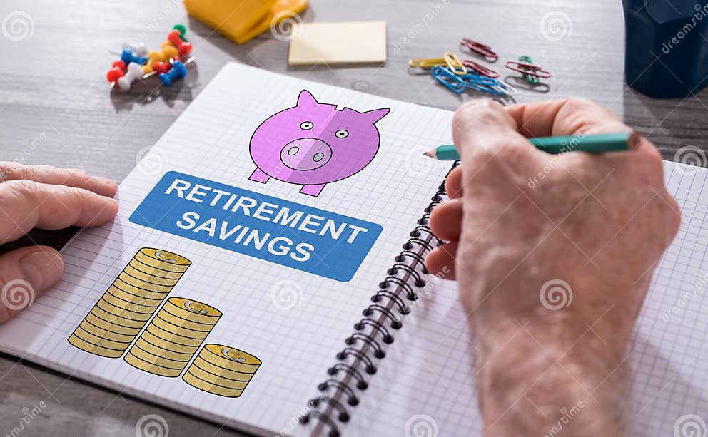 Retirement Savings Concept on a Notepad Stock Photo - Image of invest ...
