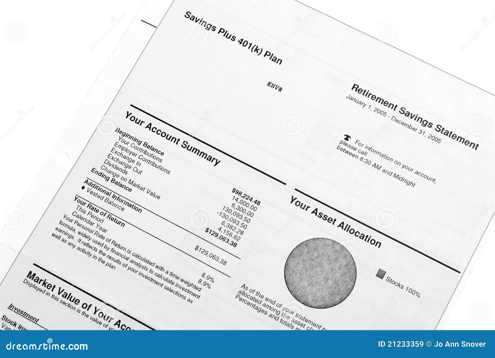 Savings Account Statement