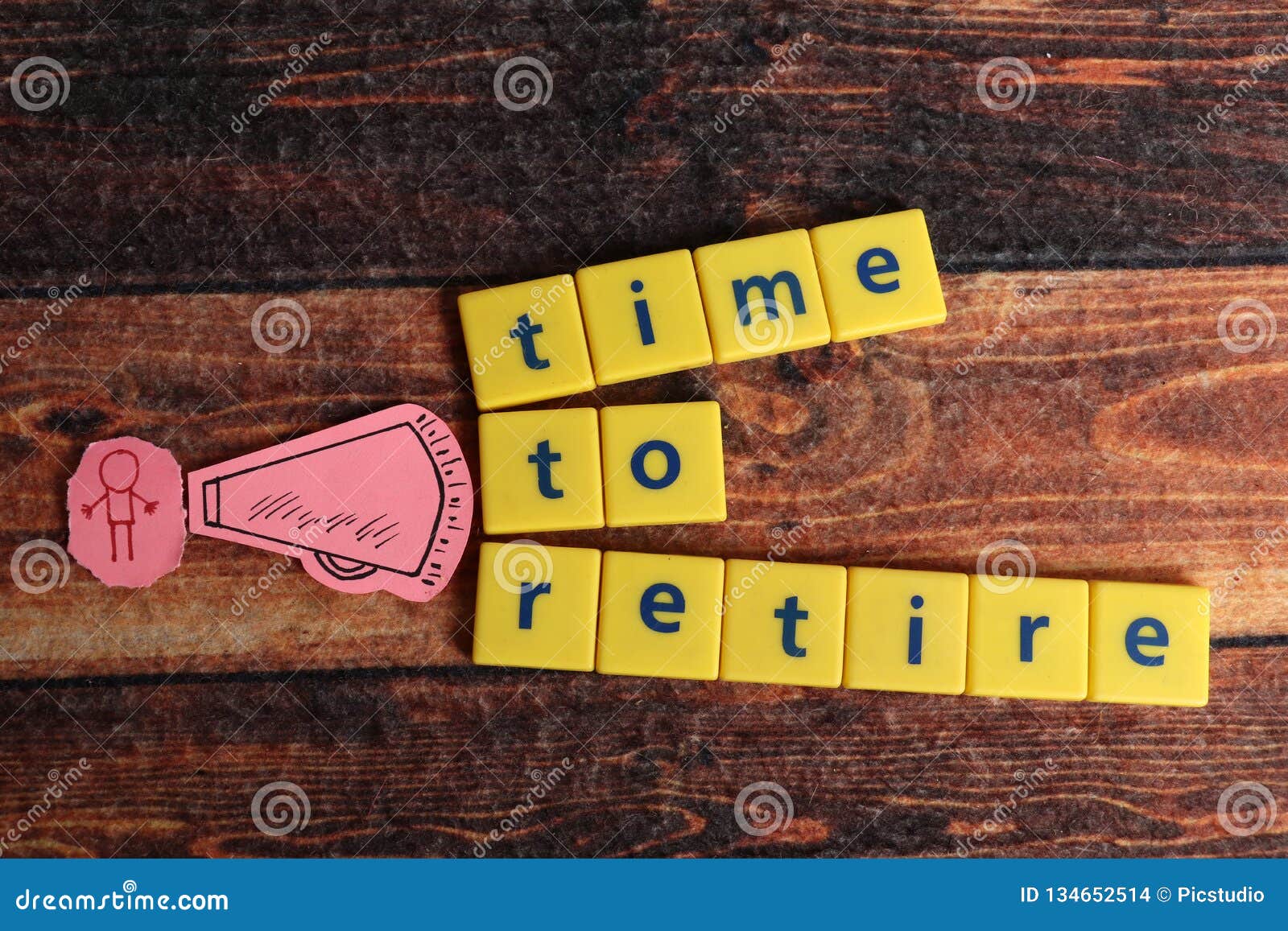 Retirement time stock photo. Image of retire, spelled - 134652514