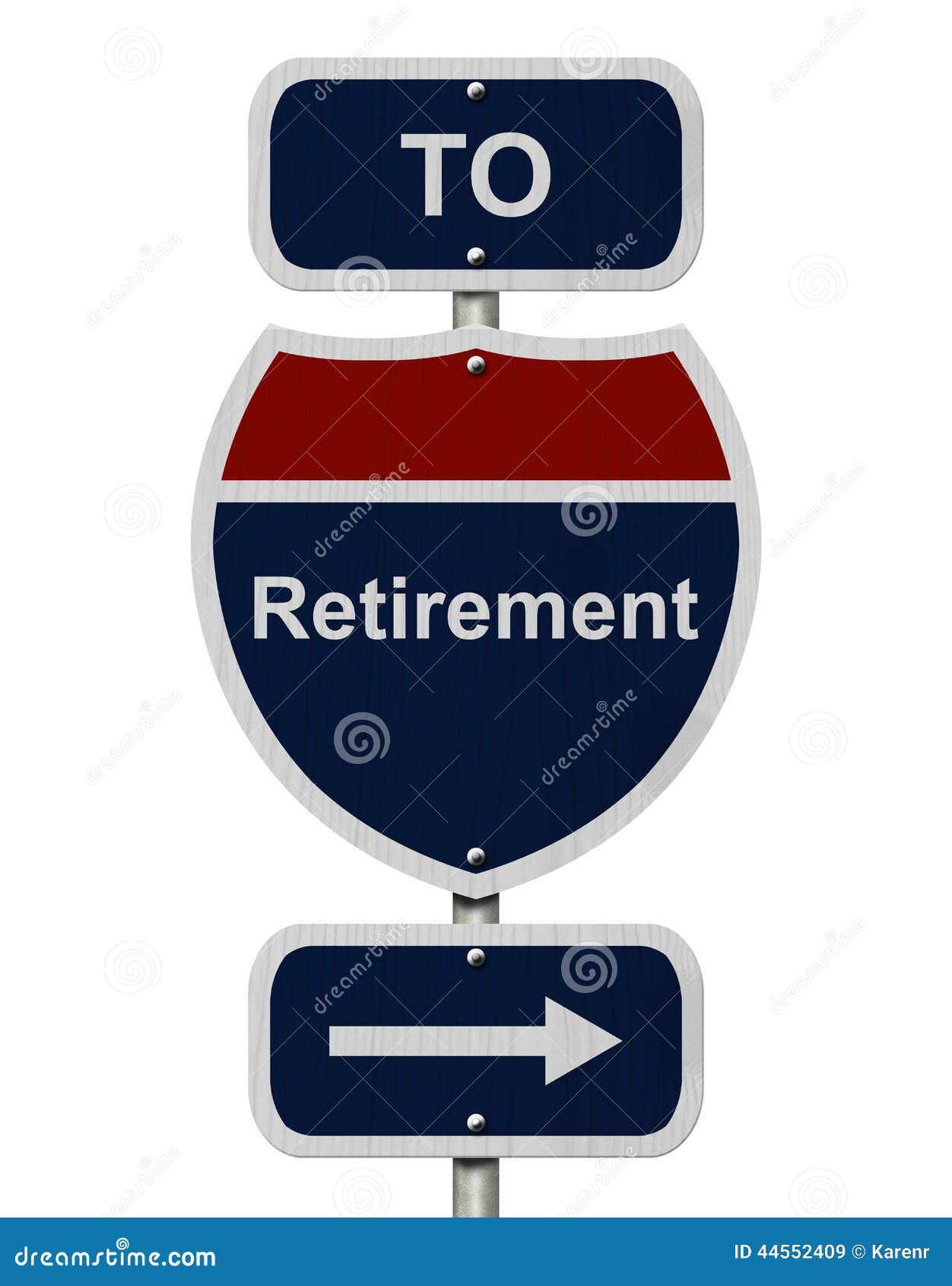 Retirement This Way Stock Photo - Image: 44552409