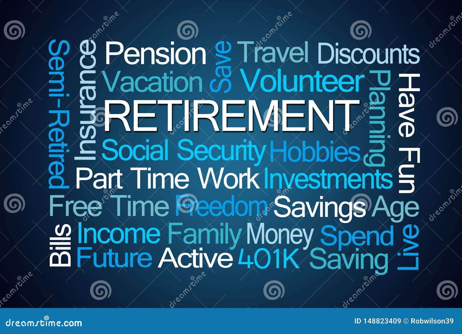 Retirement Word. Business Concept . Labels With Text, Heart, Camera And ...