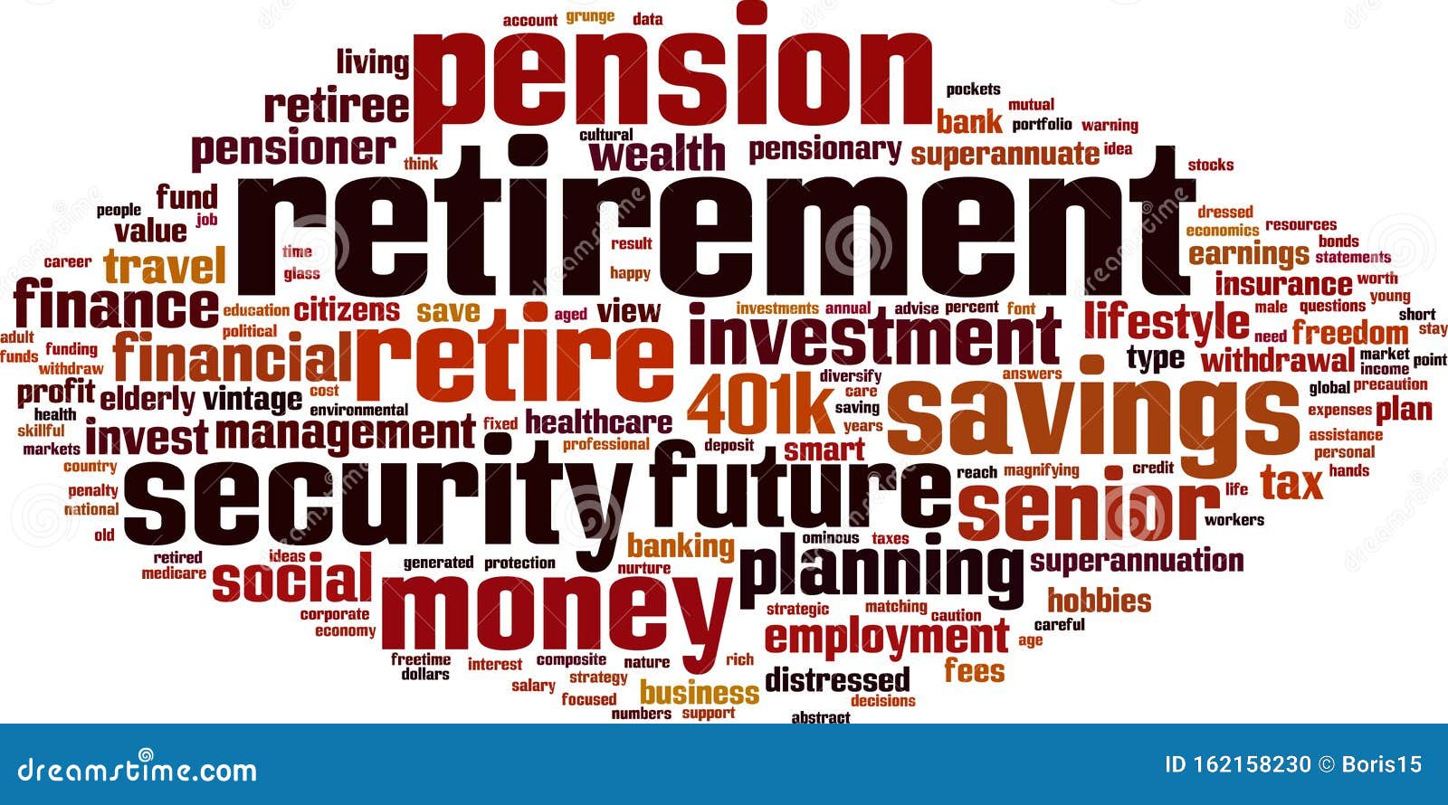 Retirement word cloud stock vector. Illustration of citizen - 162158230