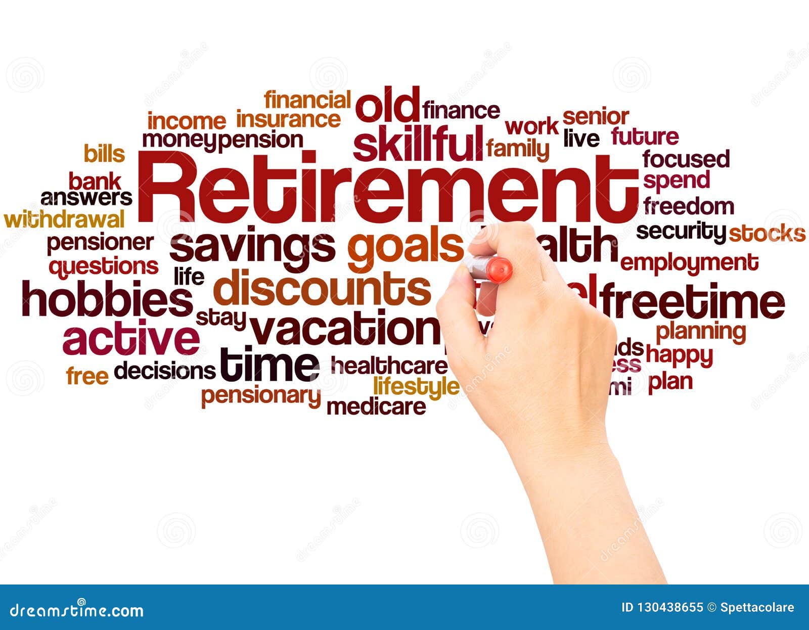 Retirement Word. Business Concept . Labels With Text, Heart, Camera And ...