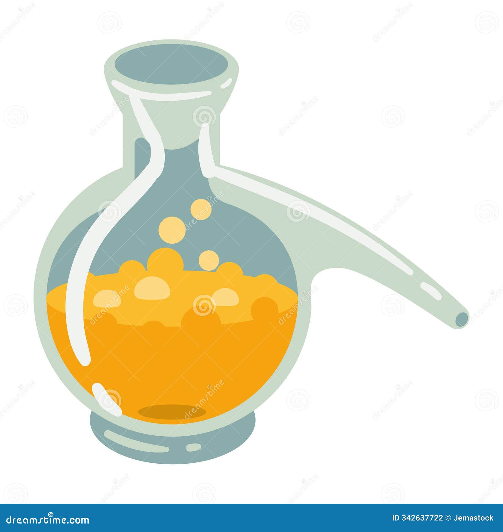Retort Flask Laboratory Equipment Vector Illustration | CartoonDealer ...
