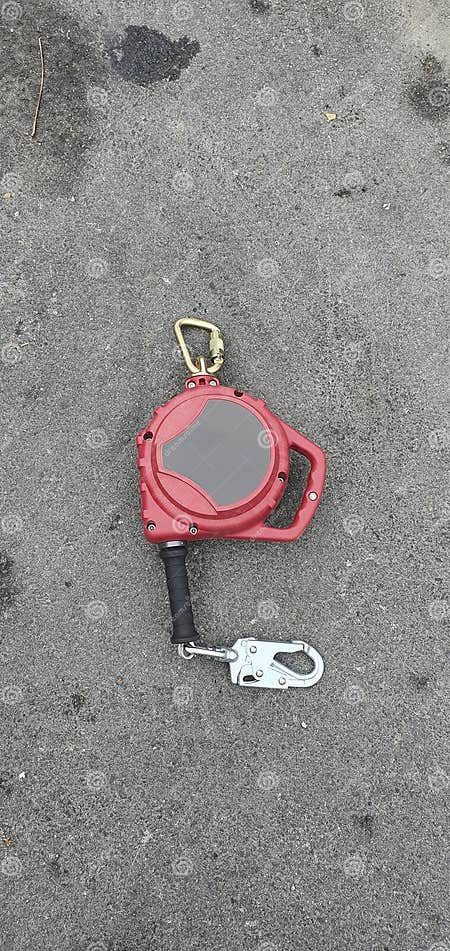 Retractable Fall Arrest System for Work at Height Stock Photo - Image ...