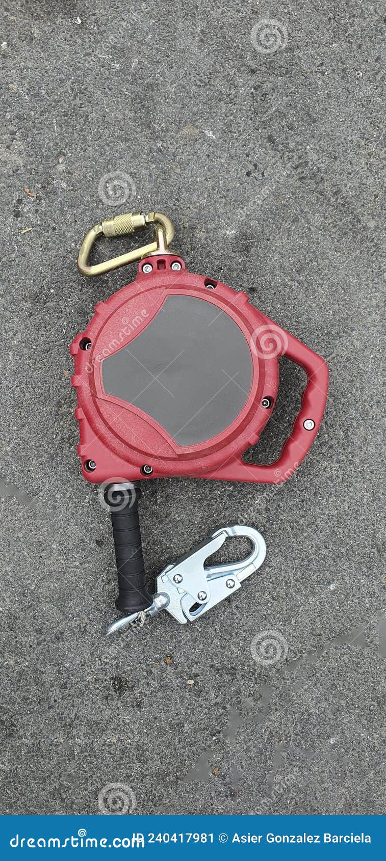 Retractable Fall Arrest System for Work at Height Stock Image - Image ...