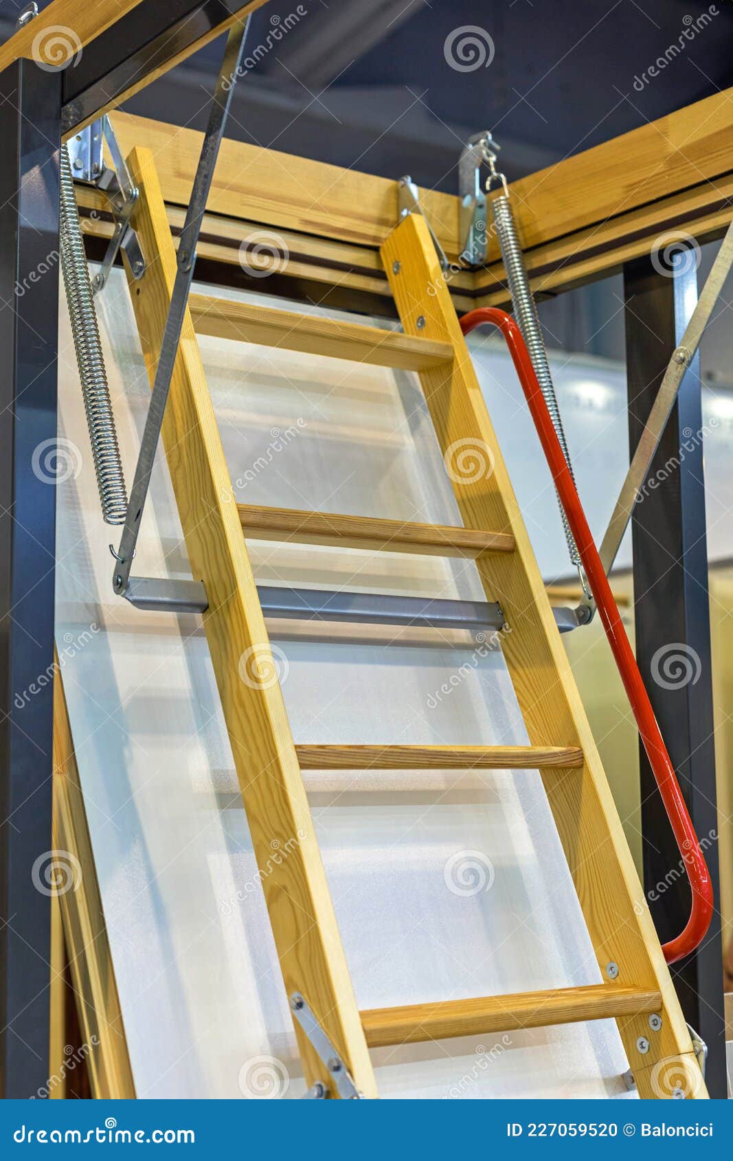 Retractable Loft Ladder stock photo. Image of europe - 227059520