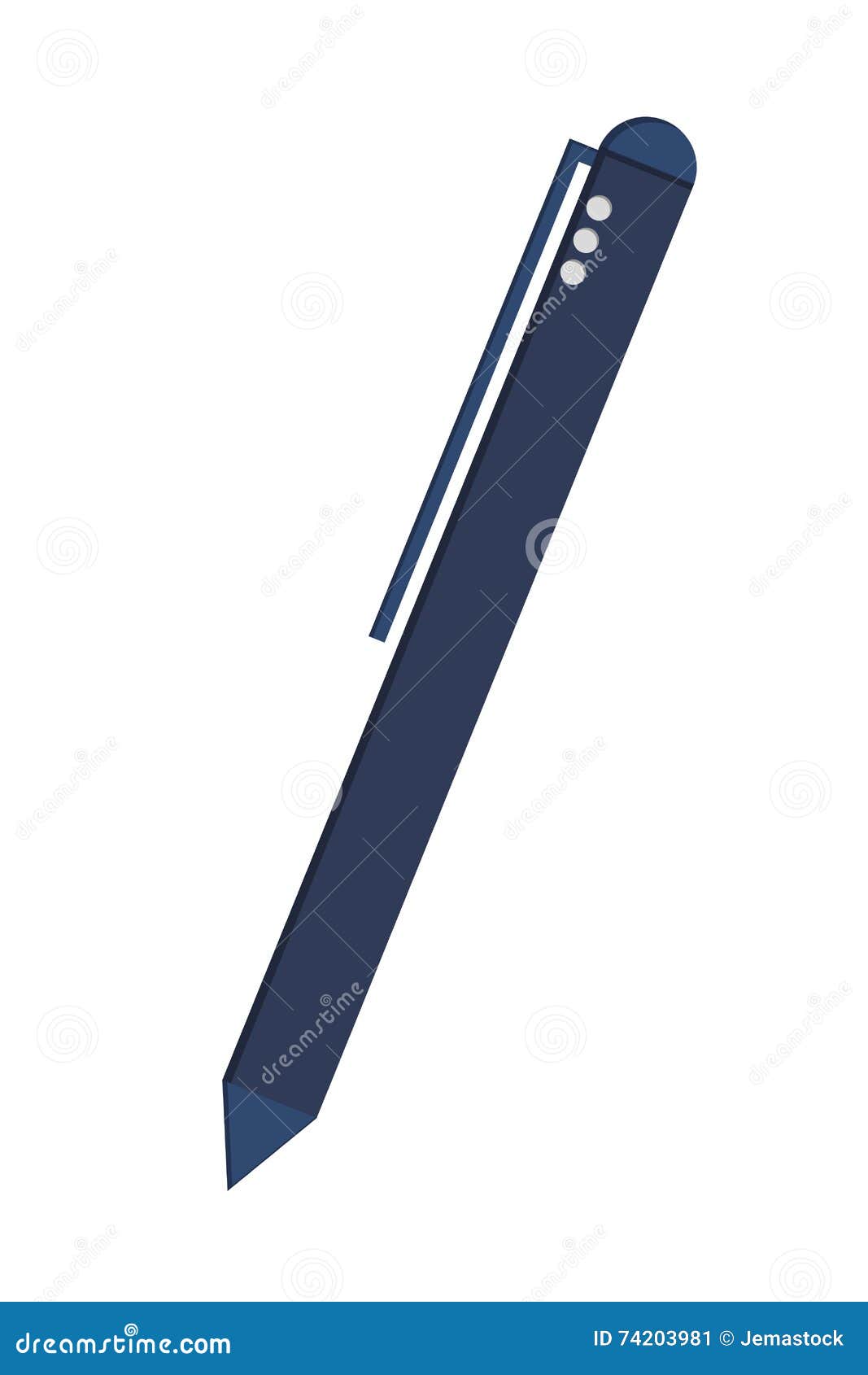 Retractable pen icon stock illustration. Illustration of information ...