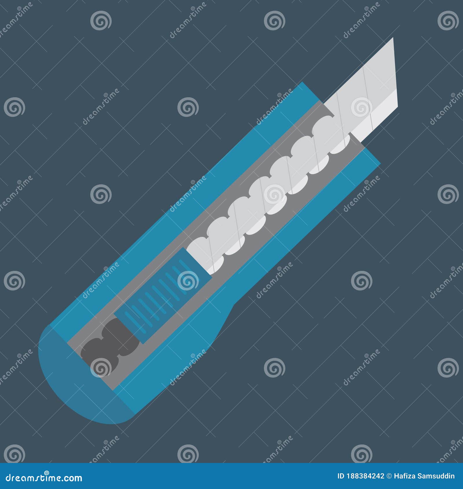 Retractable Utility Knife. Vector Illustration Decorative Design Stock ...