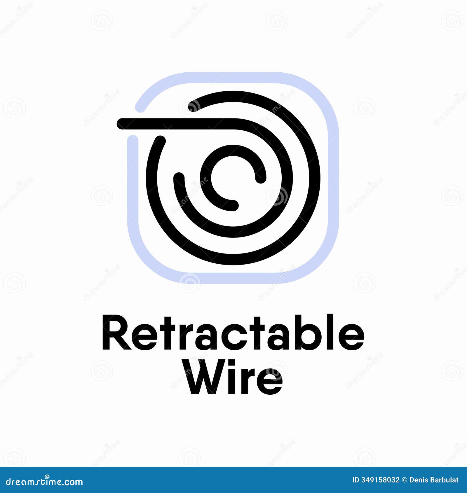 Retractable Wire Vector Information Sign Stock Vector - Illustration of ...