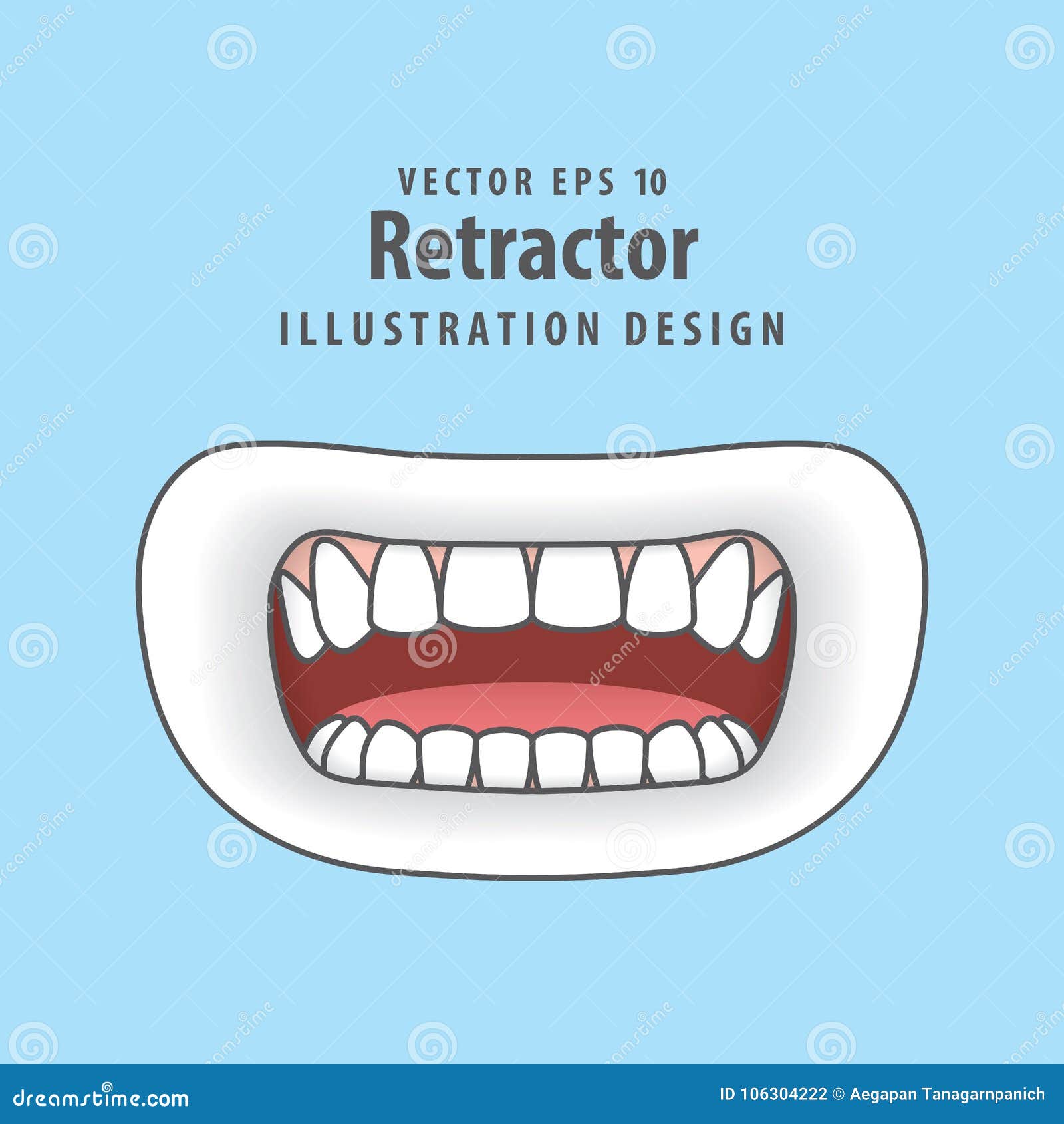 Retractor a Tool of Dentistry Illustration Vector on Blue Background ...