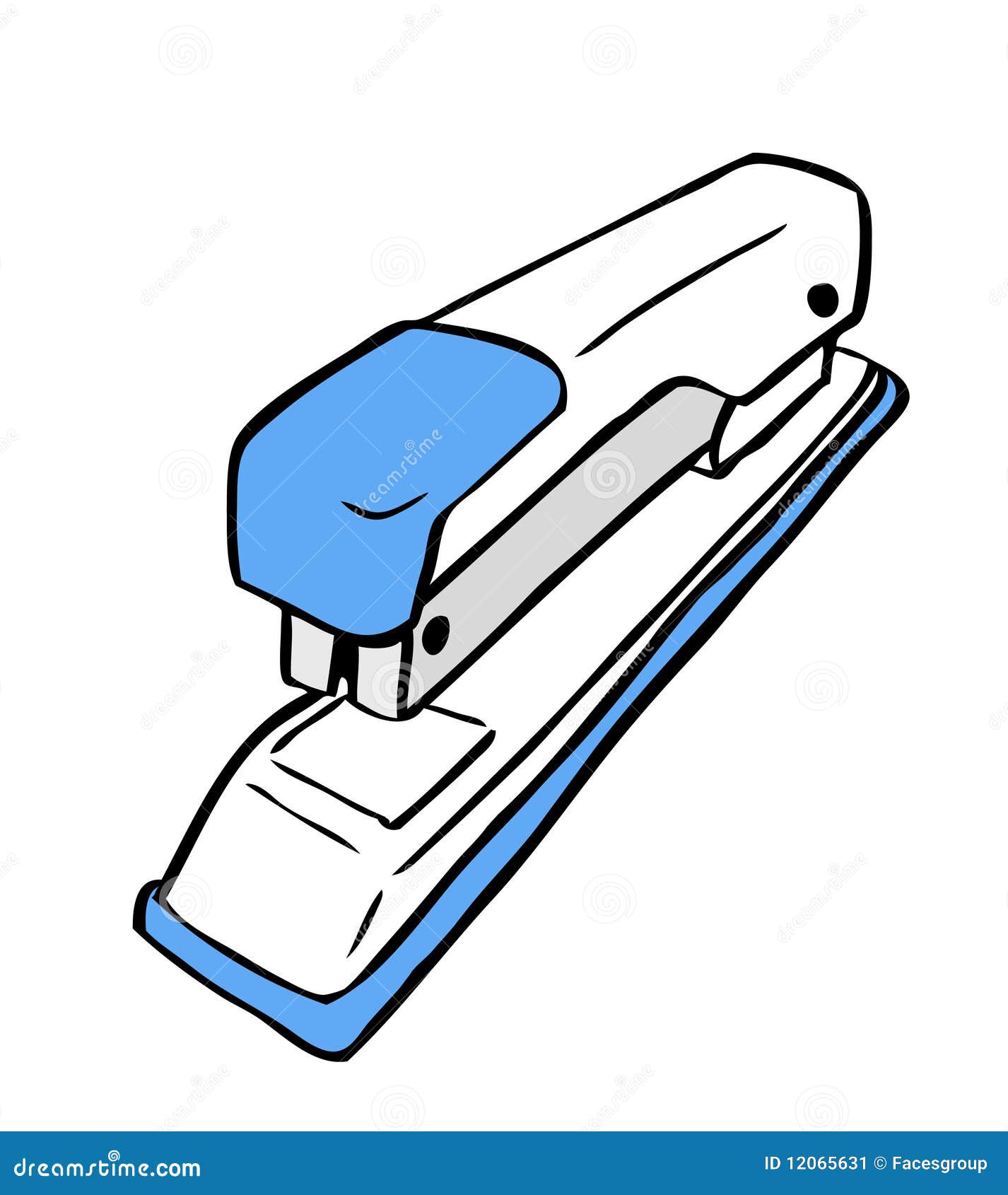 Retrait De Dessin Animé D'une Agrafeuse Illustration Stock ...