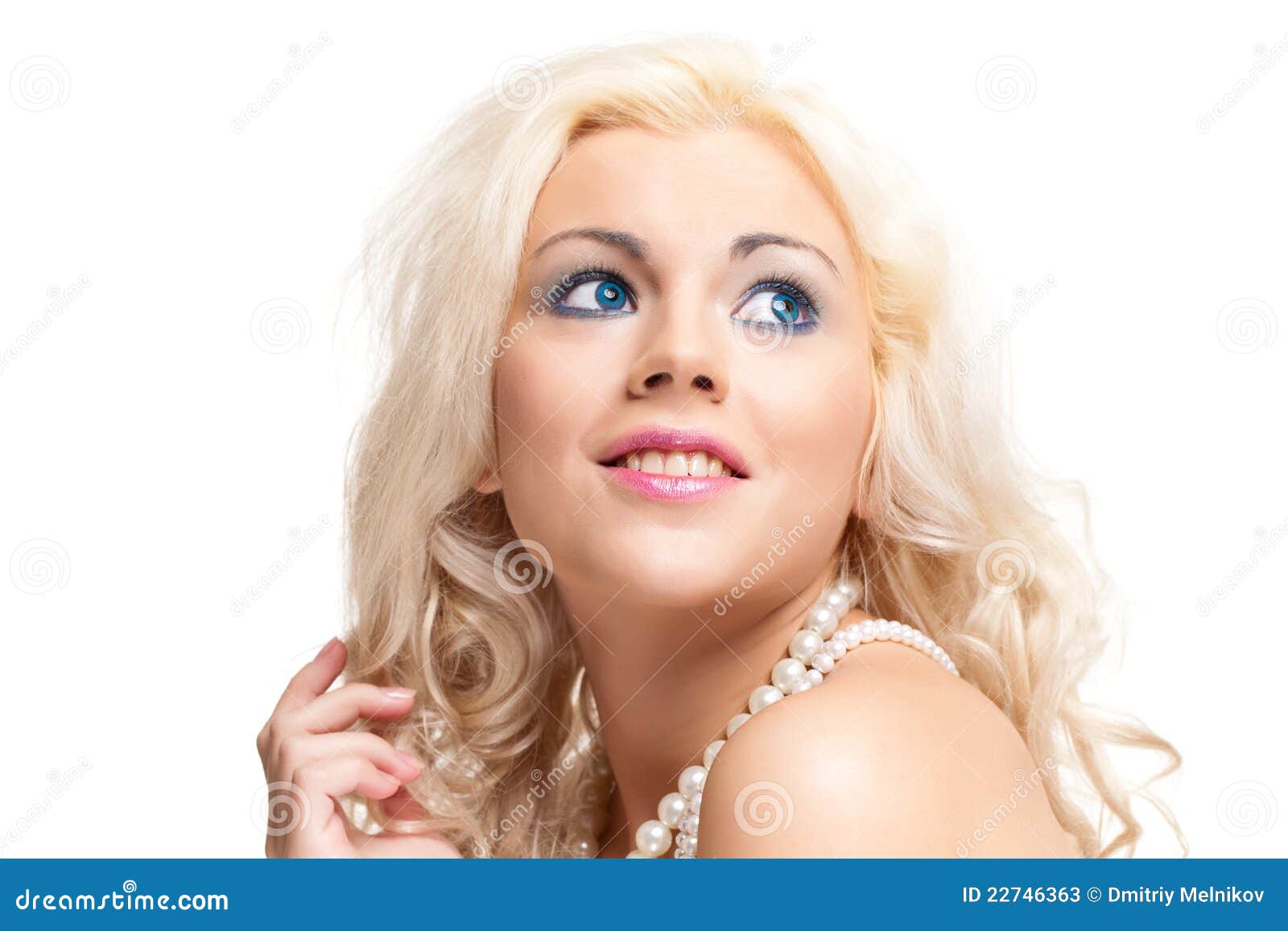 Retrato Da Mulher Loura Bonita. Imagem de Stock - Imagem de fundo, cara ...