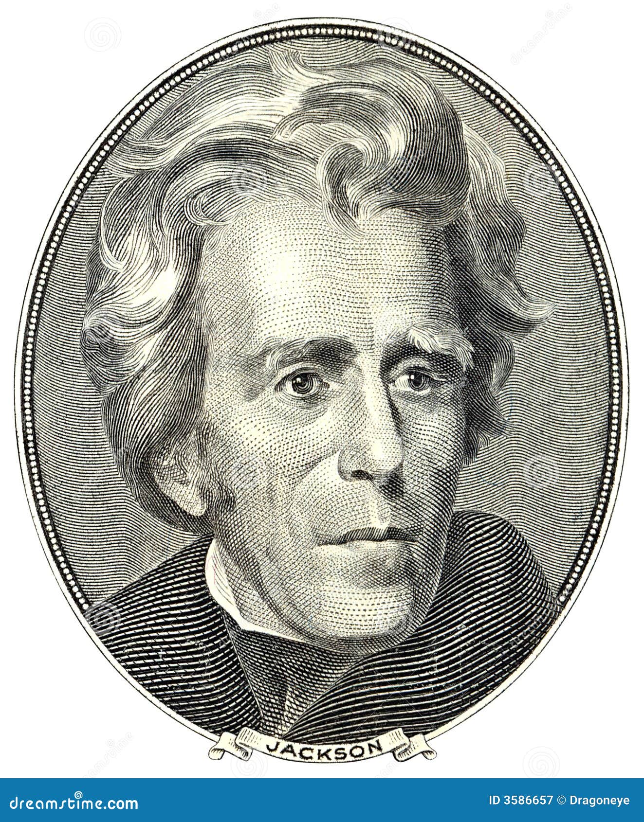 Retrato de Andrew Jackson imagen de archivo. Imagen de truncamiento ...