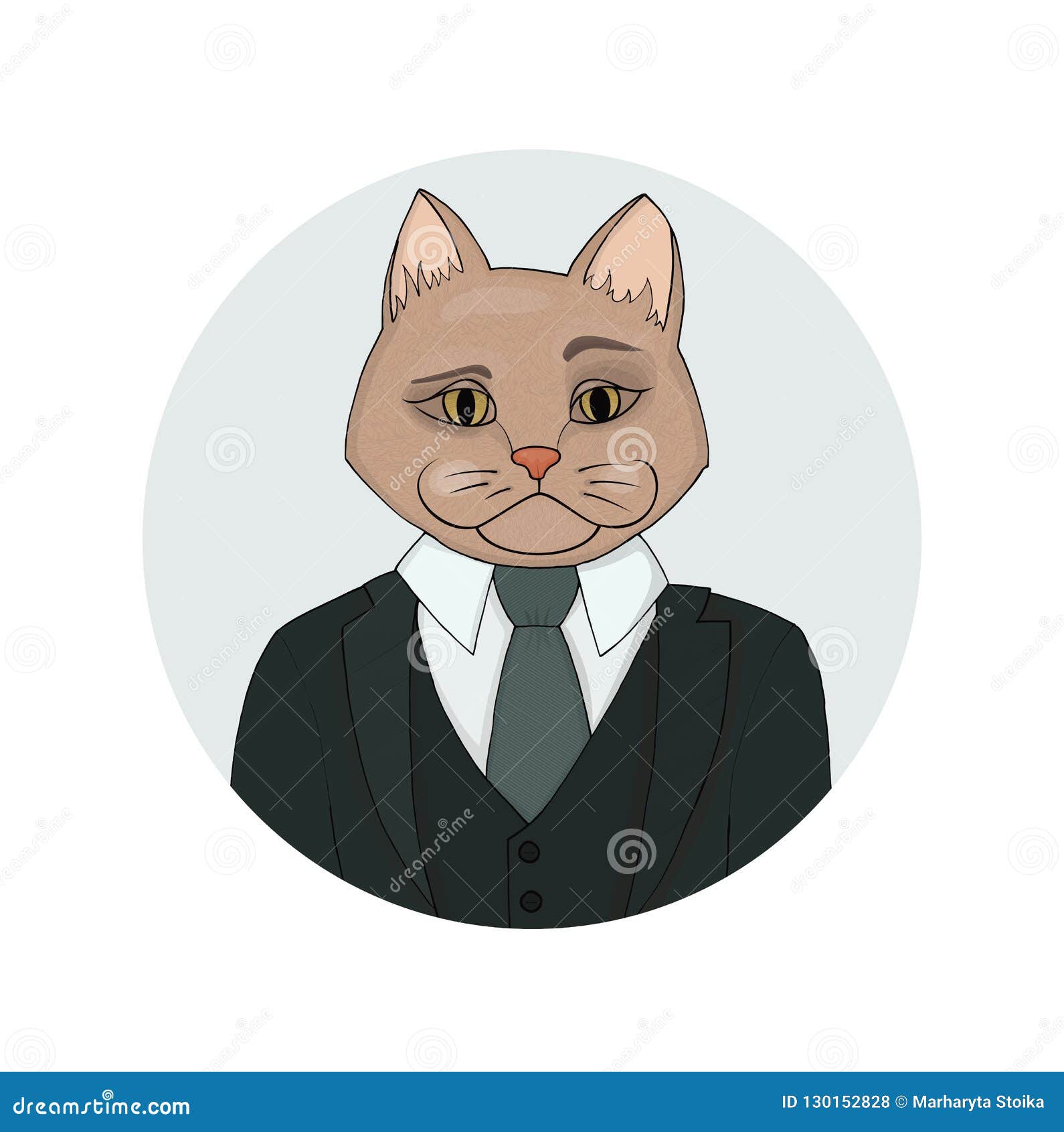 Retrato de Catman ilustración del vector. Ilustración de negocios ...