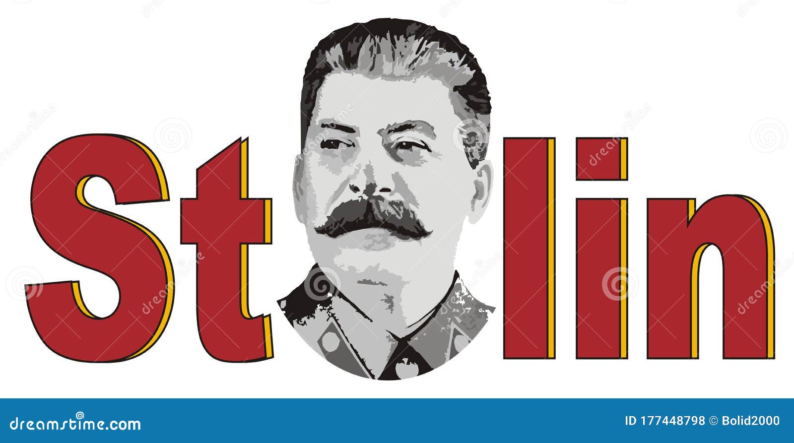 Retrato de joseph stalin ilustração stock. Ilustração de volta - 177448798